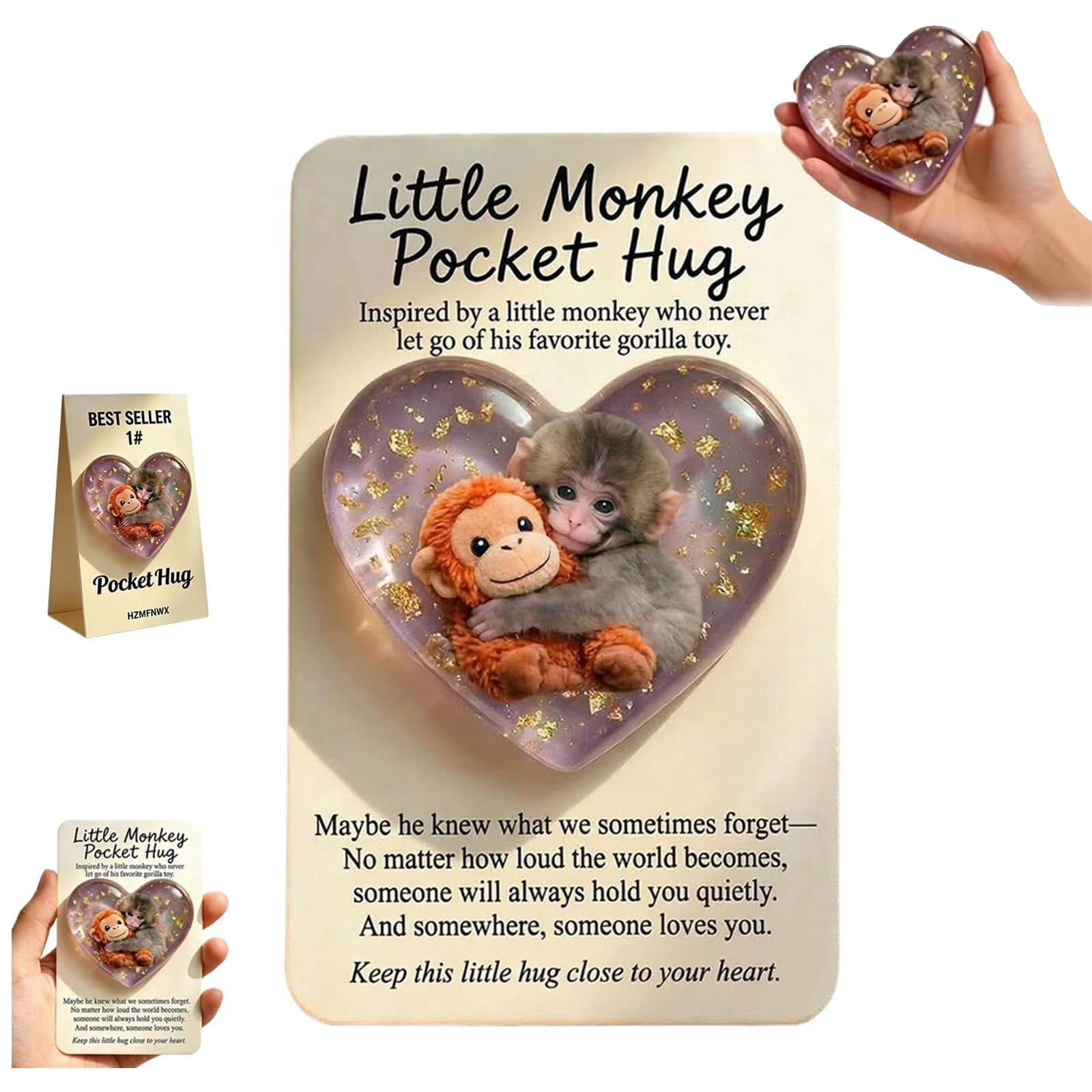 Protect Punch The Monkey Pocket Hug,Punch Monkeys Companion,Little ...