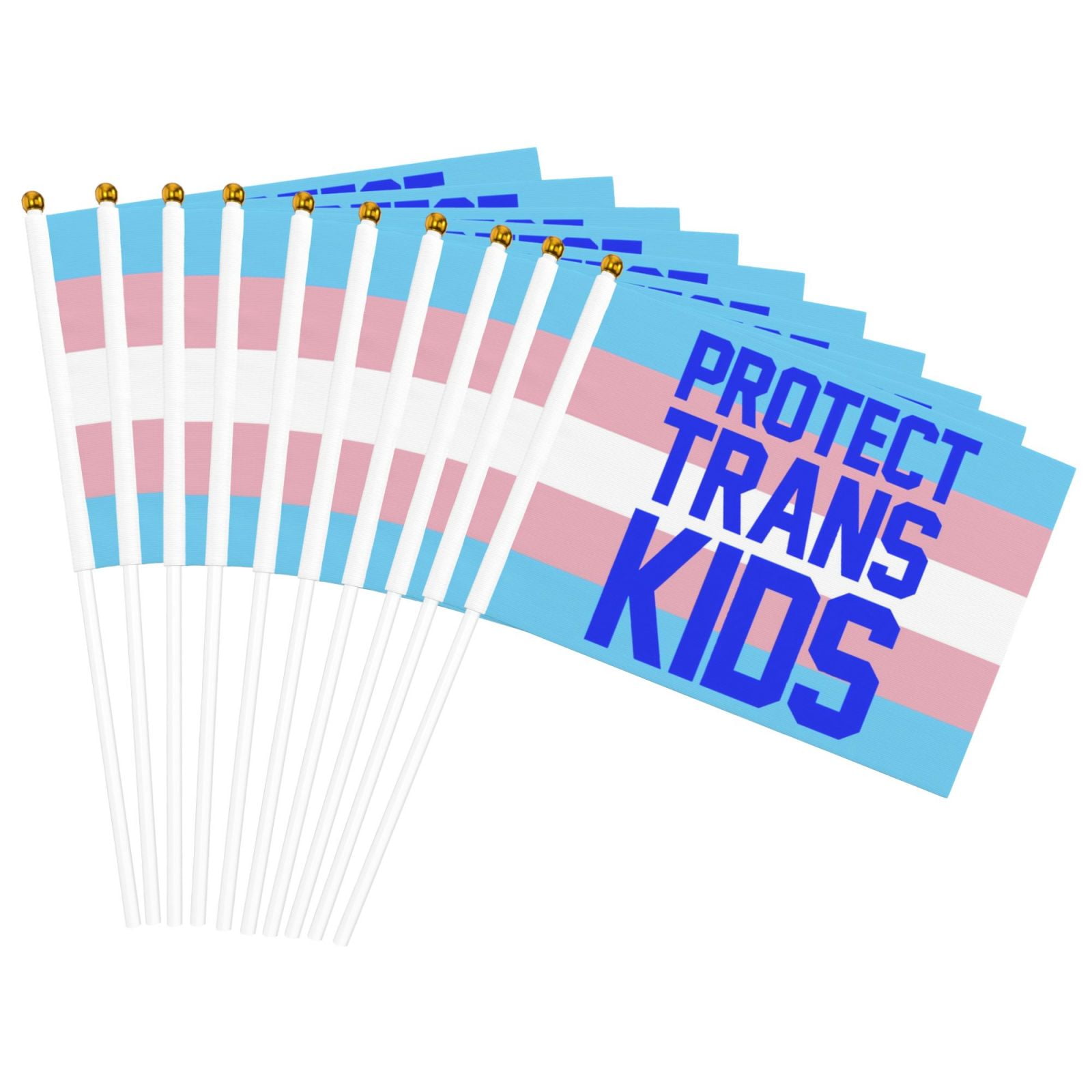 Protect Trans Kids Transgender Pride Month Flag Handheld Mini Flag 5 ...