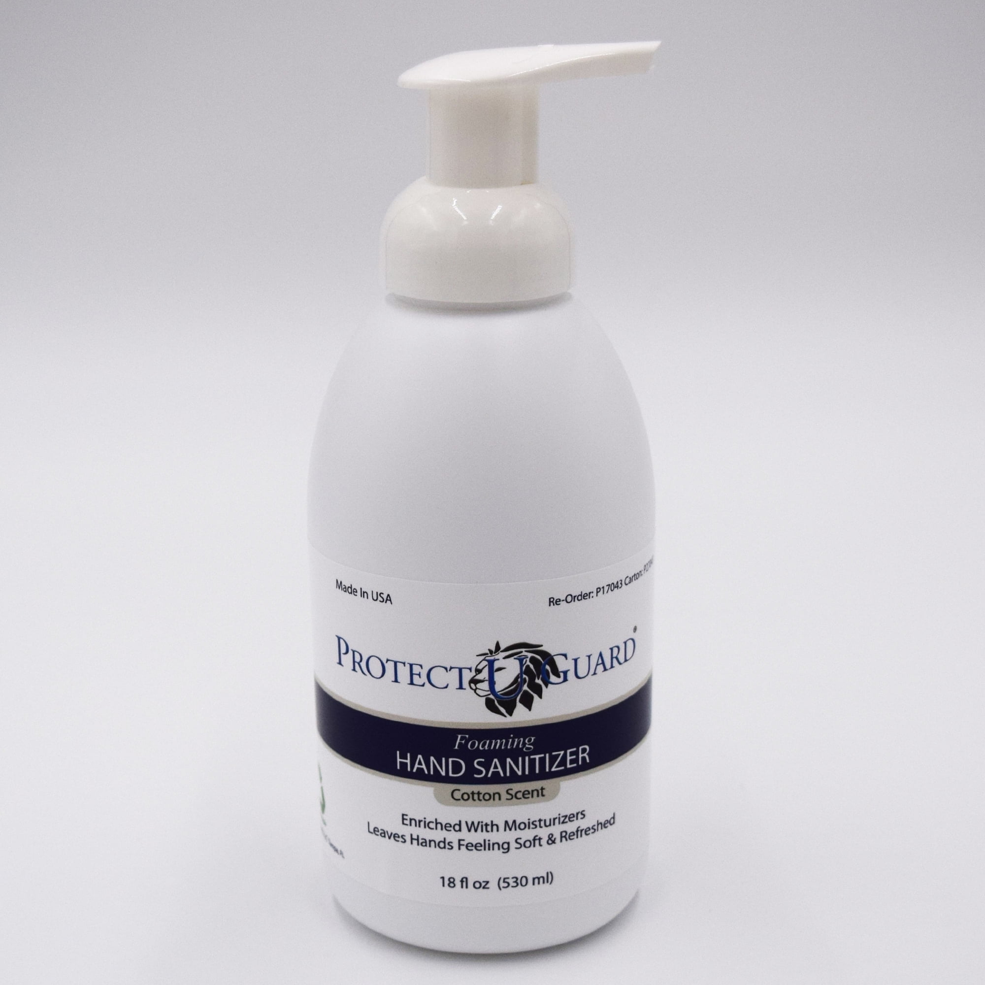 Protect U Guard Foaming Alcohol Hand Sanitizer, Cotton Scent, 18 Ounce ...