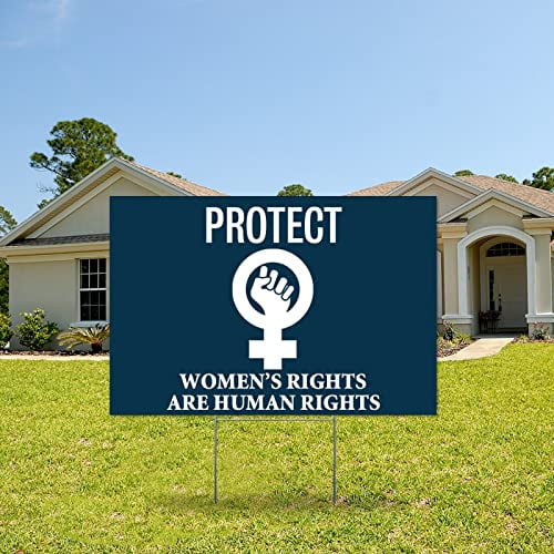 Protect Women's Rights Are Human Rights Yard Sign Equal Rights Garden ...