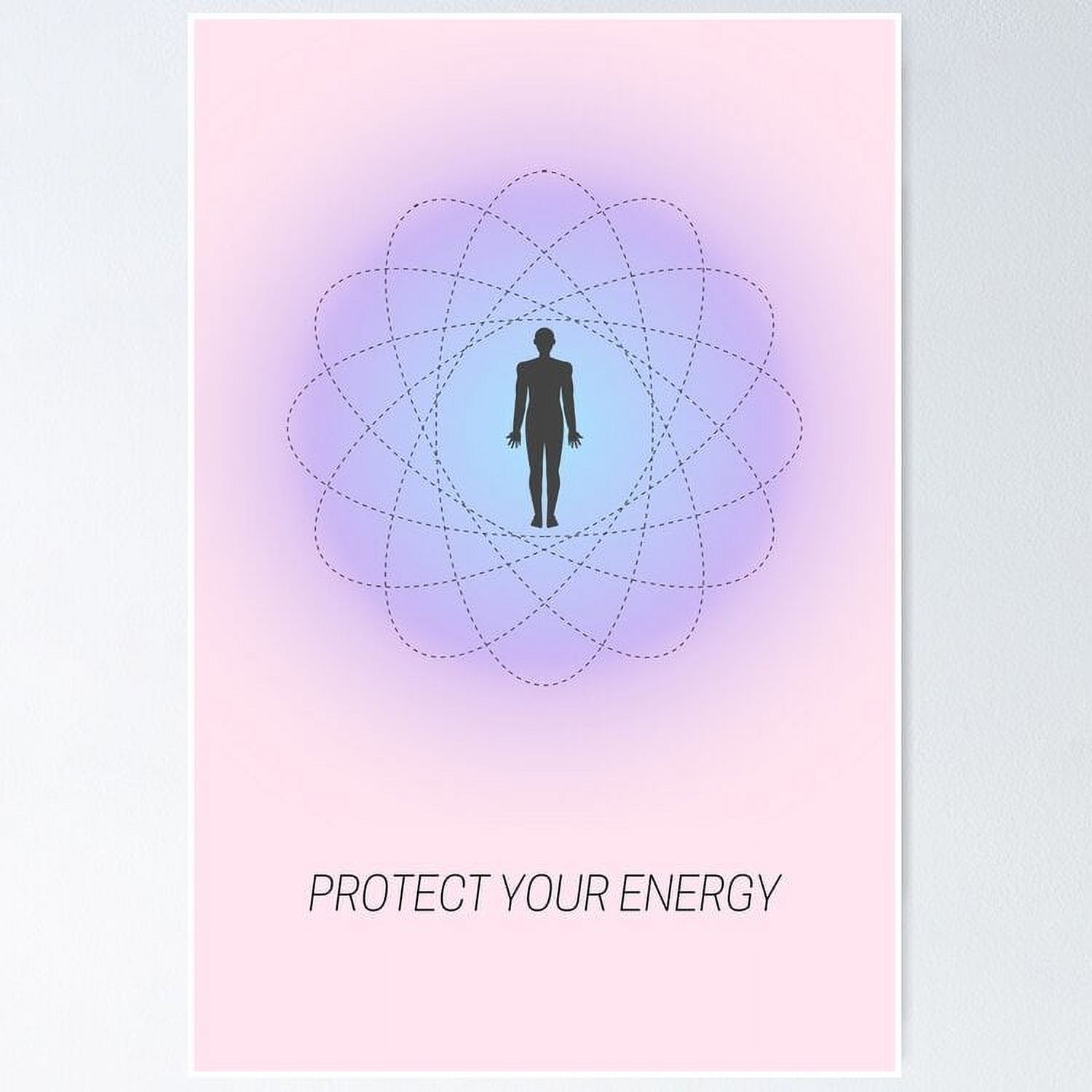 Protect Your Energy ura Aesthetic Pink and Purple Grainy Gradient ...