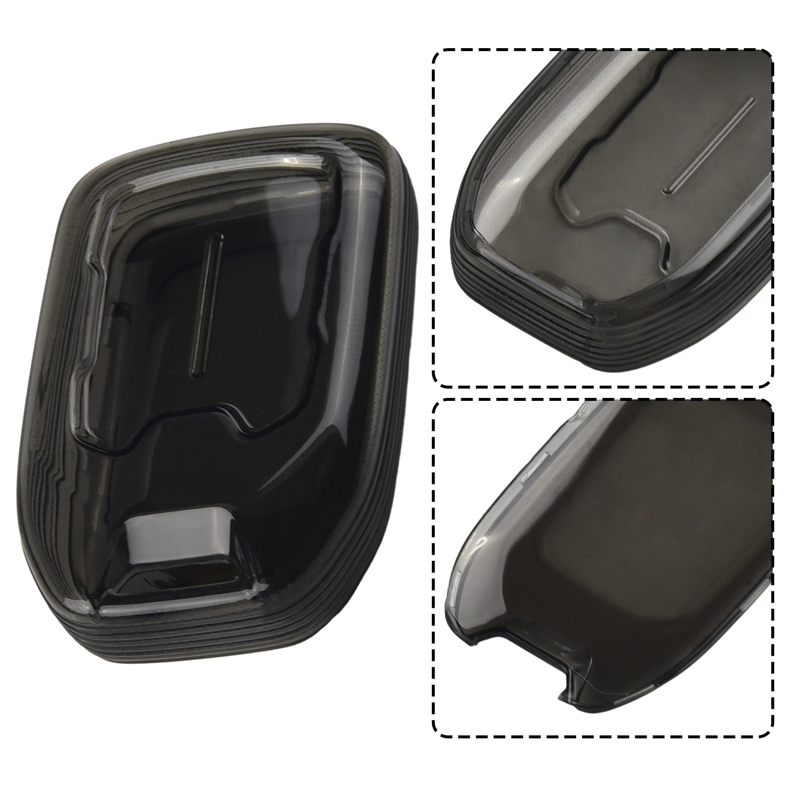 Protect and Personalize Your Key with Black Transparent Key Fob Case ...