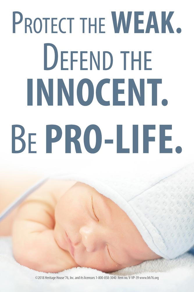 Protect the Weak. Defend the Innocent Pro-Life Vinyl Sign - Walmart.com