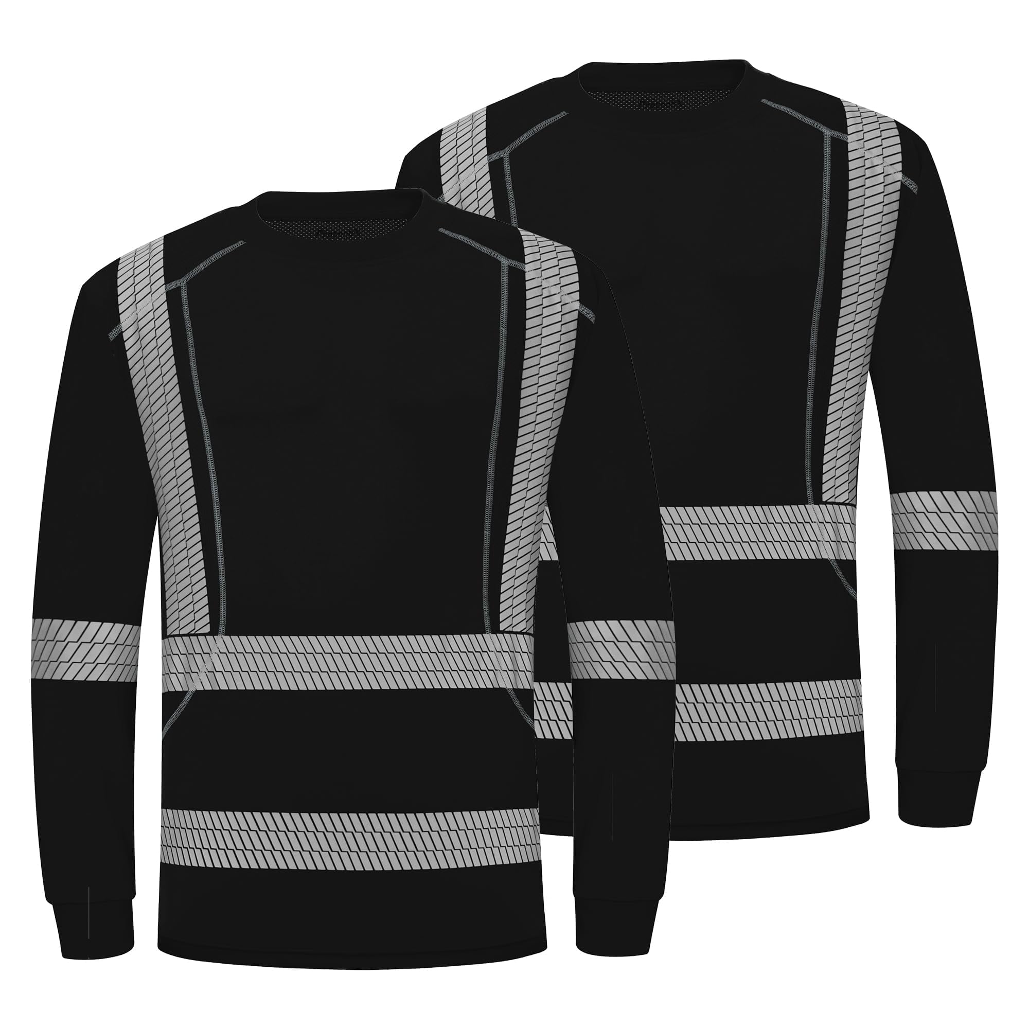 ProtectX 2 Pack High Visibility Long Sleeve Safety Reflective Shirts ...