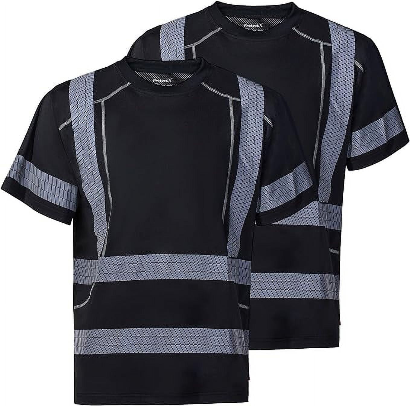 ProtectX 2 Pack High Visibility Short Sleeve Safety Reflective T Shirts ...