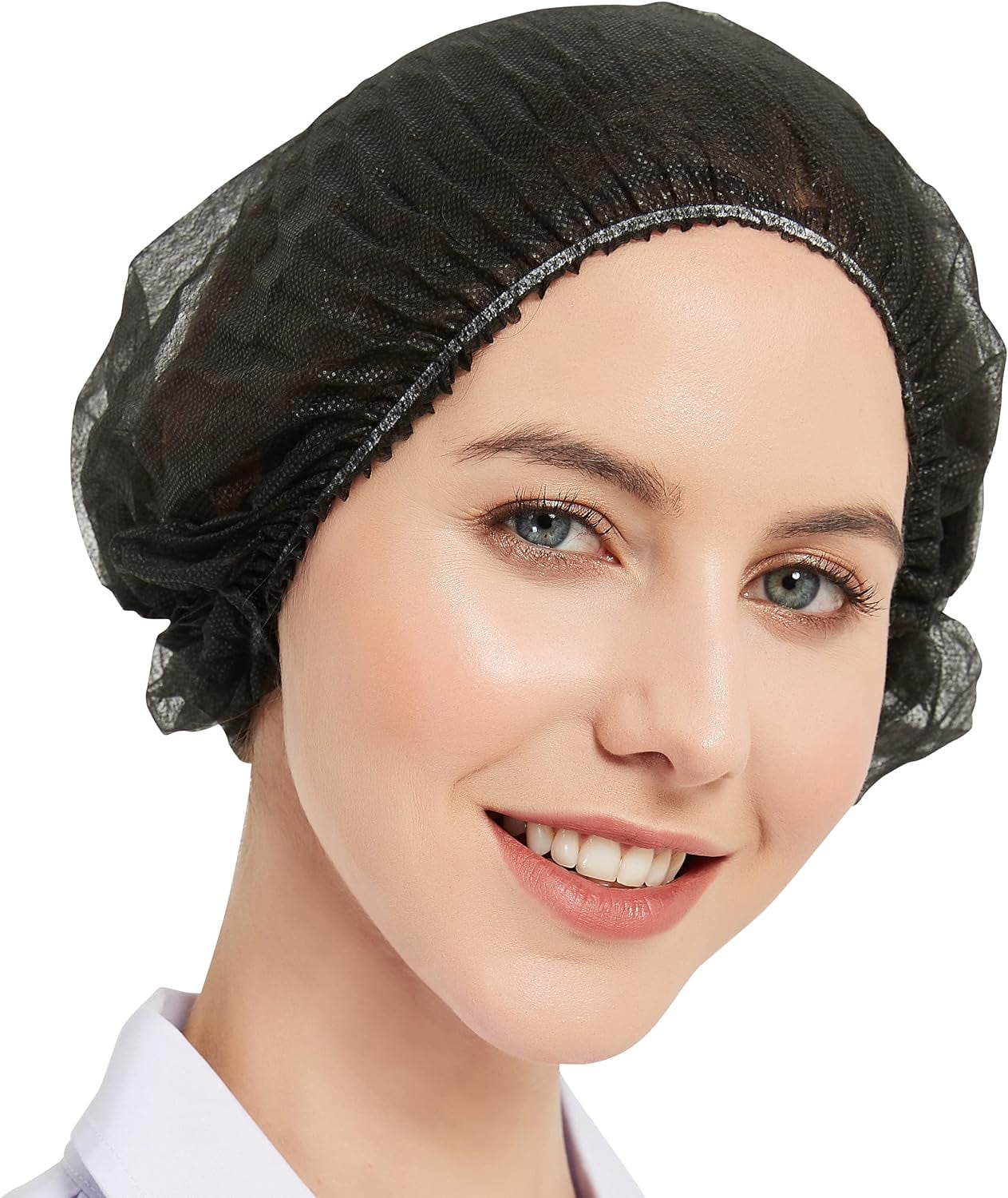 ProtectX 2000 Pack Black Disposable Hair Nets, Elastic Head Cover ...