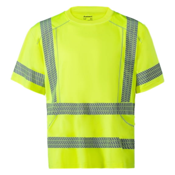 Hi Vis Shirts for Men ANSI Class 3 Safety Reflective Short Sleeve ...