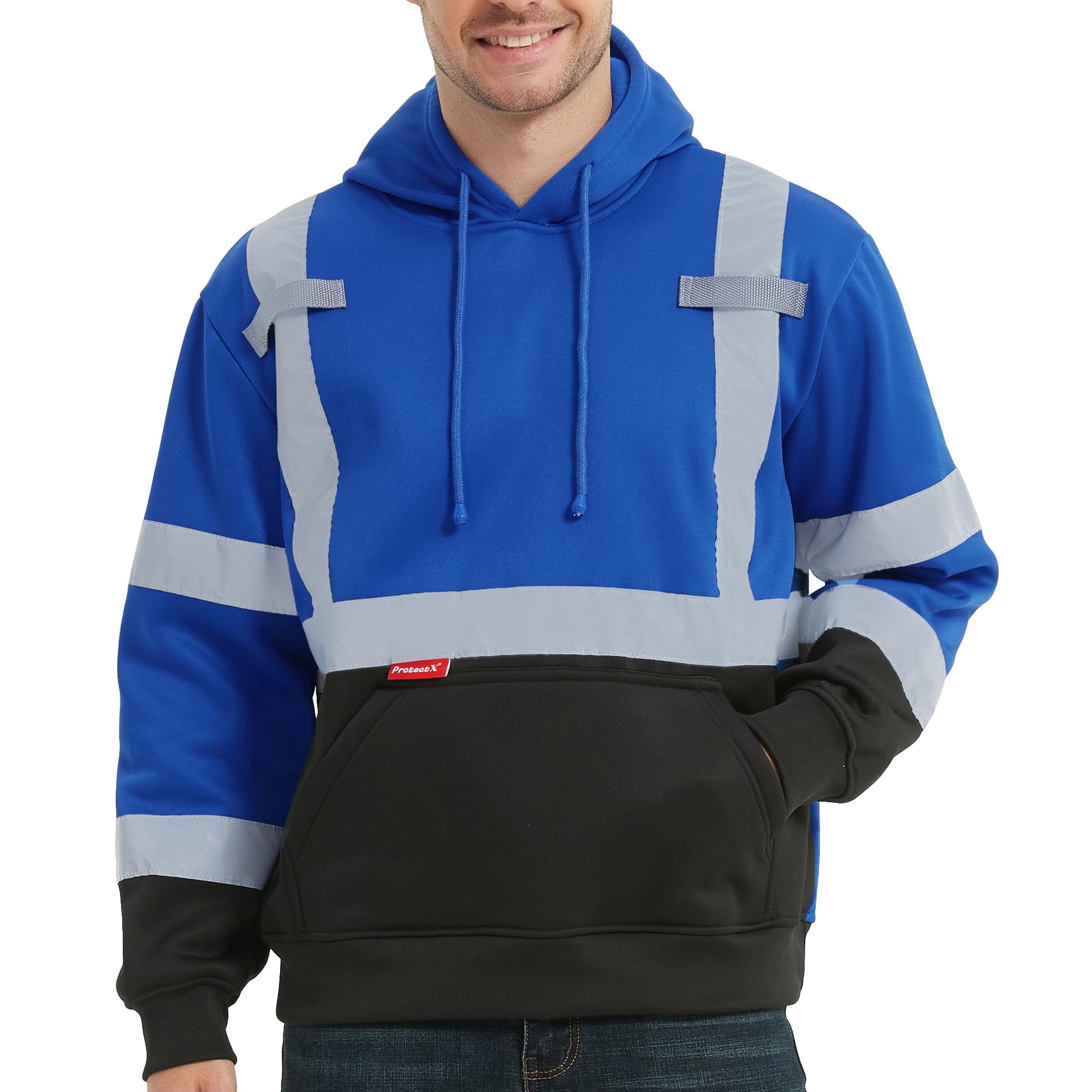 ProtectX Hi Vis Safety Hoodie for Men Women, Class 3 Reflective High ...