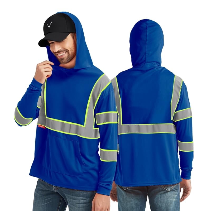 ProtectX High Visibility Long Sleeve Shirts Reflective Hi Vis Safety ...