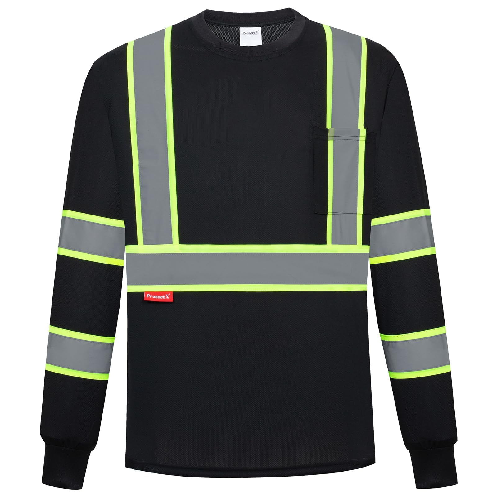 ProtectX High Visibility Long Sleeve Shirts Reflective Hi Vis Safety ...