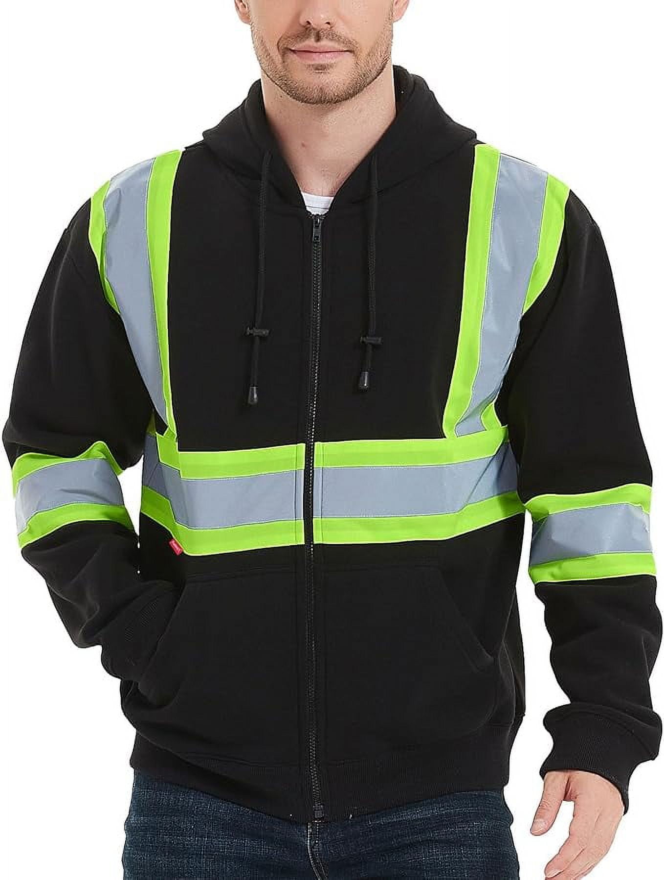 ProtectX High Visibility Safety Sweatshirt for Women Men, Class 3 Hi ...