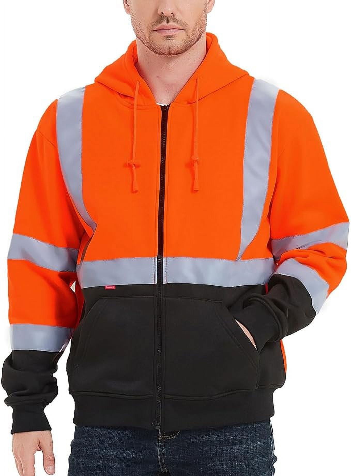 ProtectX High Visibility Safety Sweatshirt for Women Men, Class 3 Hi ...