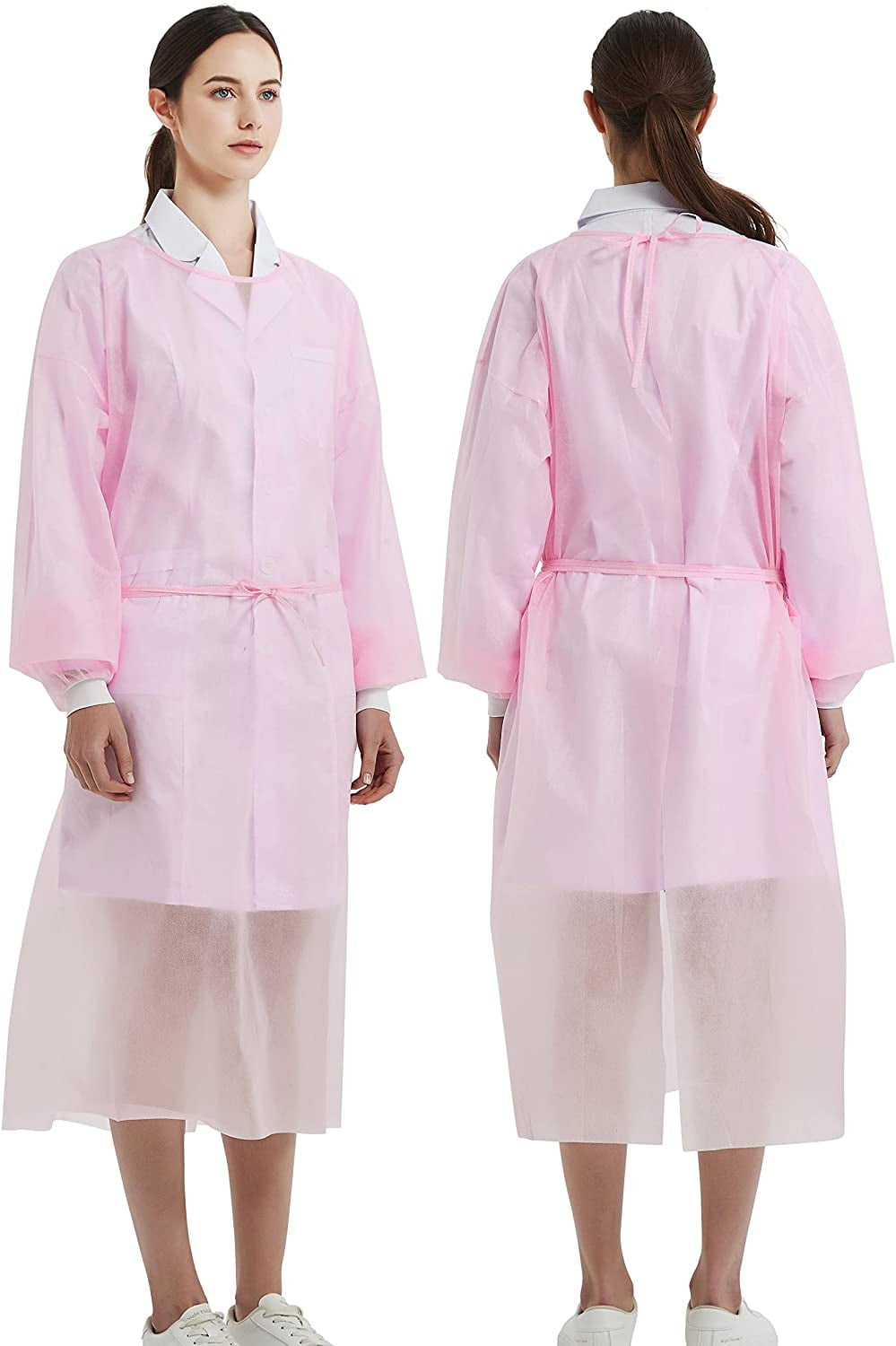 ProtectX (Pink 10 Pack) Disposable Breathable Polypropylene Isolation ...
