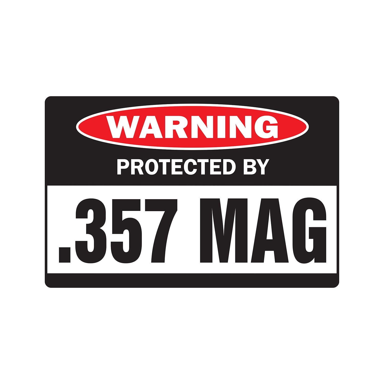 Protected By .357 Mag Warning Sign | Indoor/Outdoor | Funny Home Décor ...