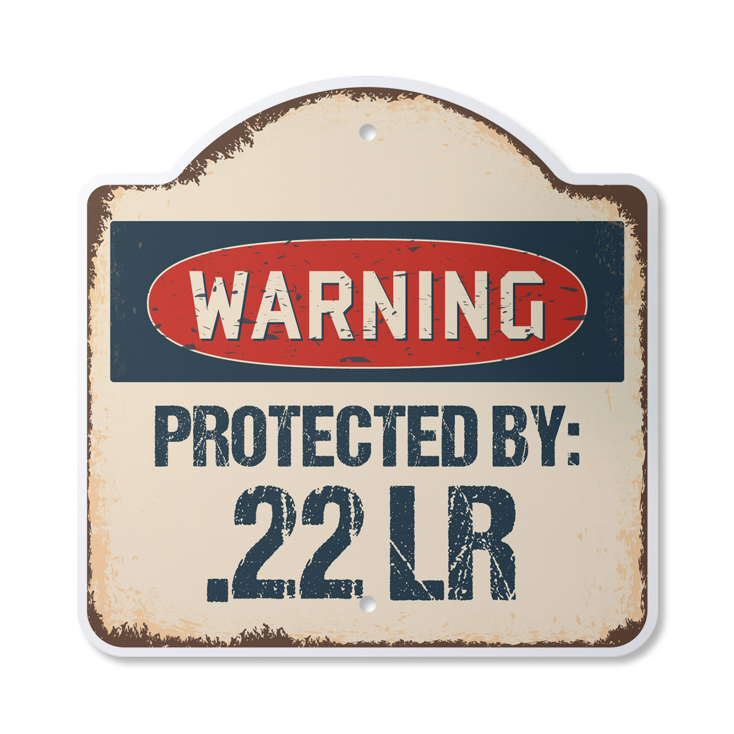 Protected By .22 LR 10” x 10” Sign | Indoor/Outdoor Plastic ...