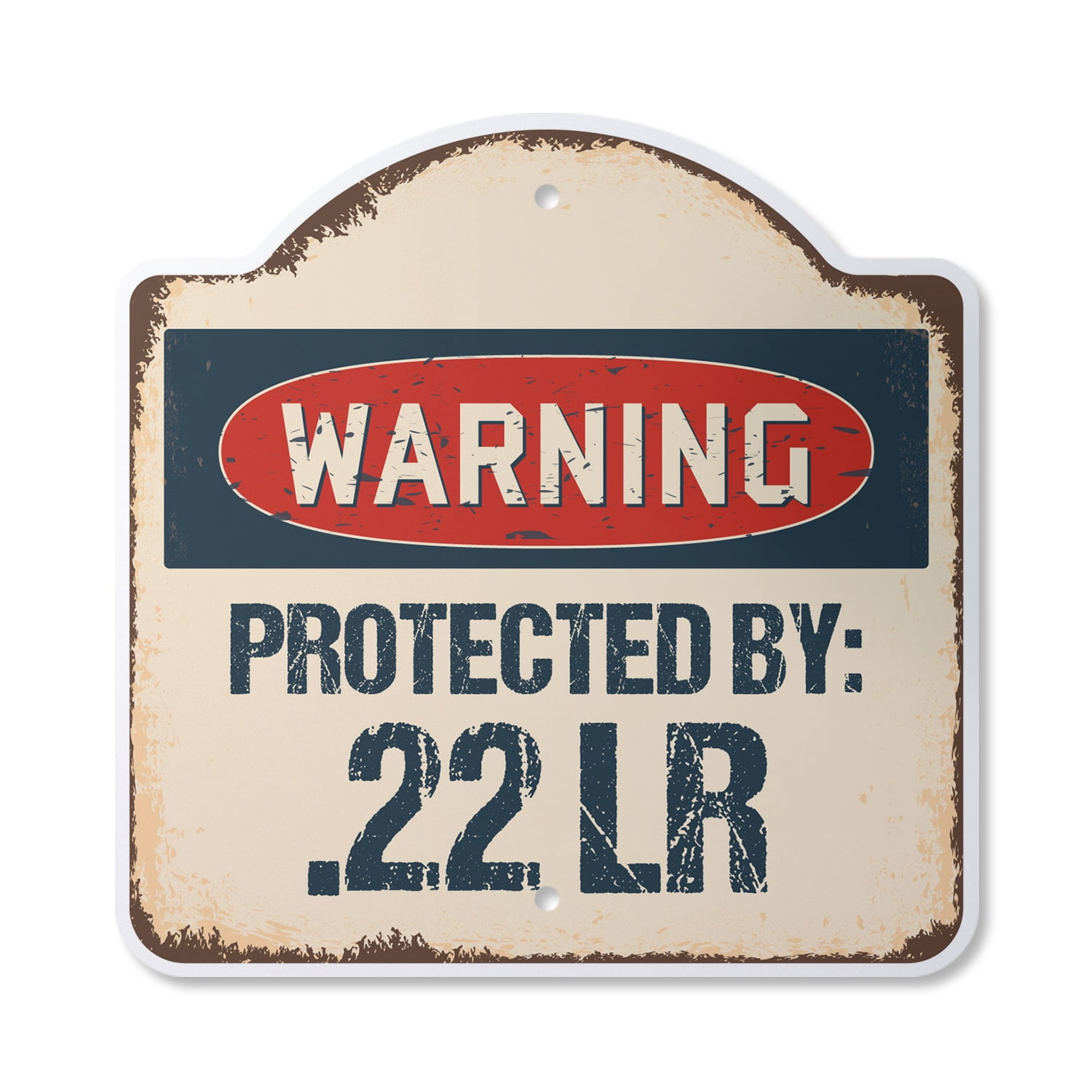 Protected By .22 LR 12" X 12" Sign | Indoor/Outdoor Plastic ...