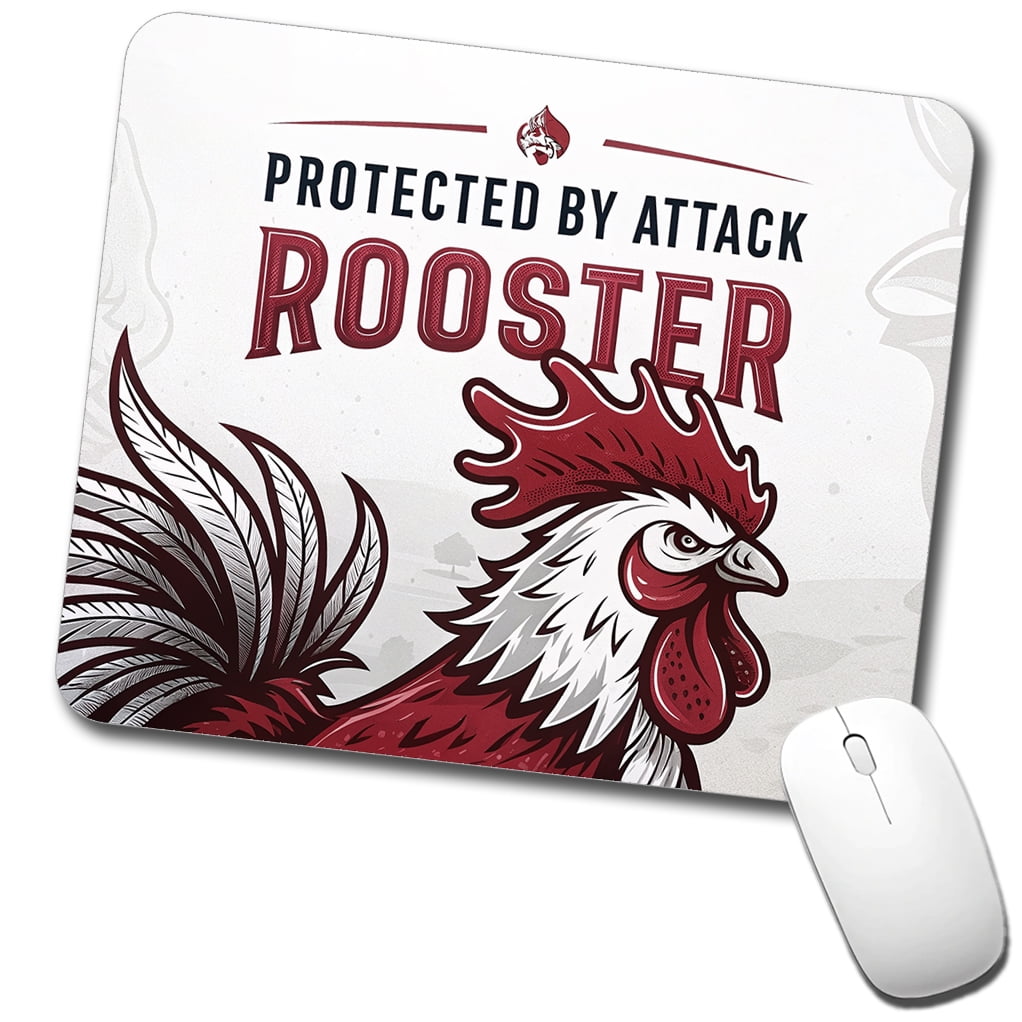 Protected By Attack Rooster Mouse Pad Low Profile Gaming Mat - Walmart.com