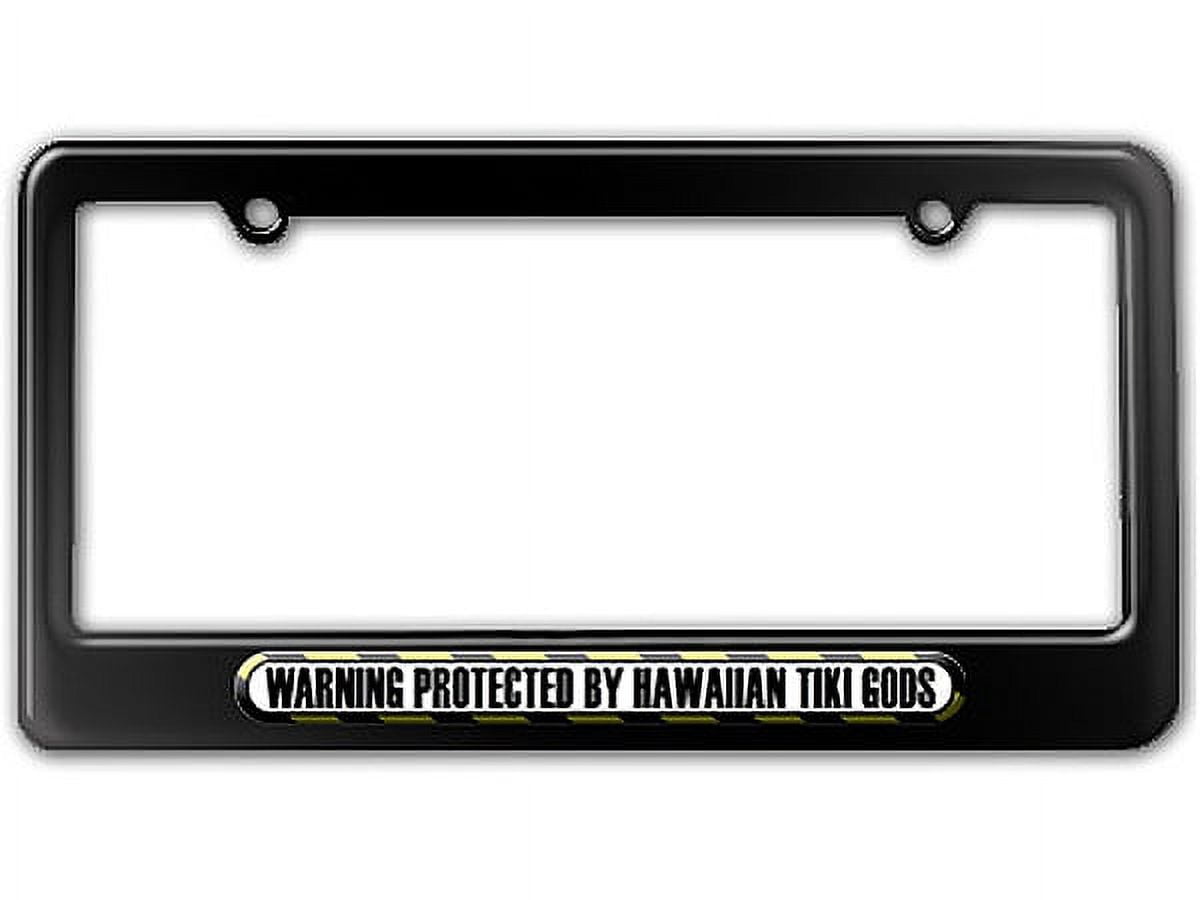 Protected By Hawaiian Tiki Gods License Plate Frame - Walmart.com