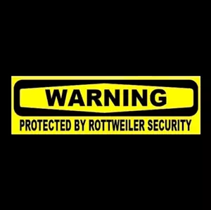 Protected By Rottweiler Security Home Business Sticker Sign Warning ...