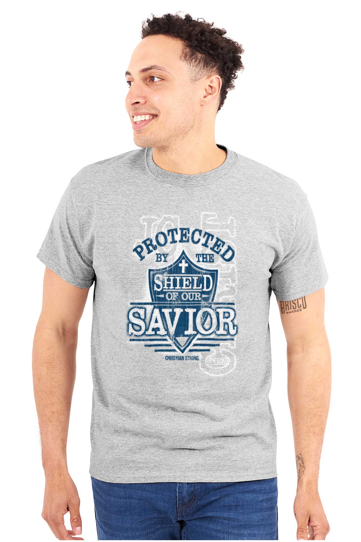 Protected By Shield Of Our Savior Men's Graphic T Shirt Tees Brisco ...