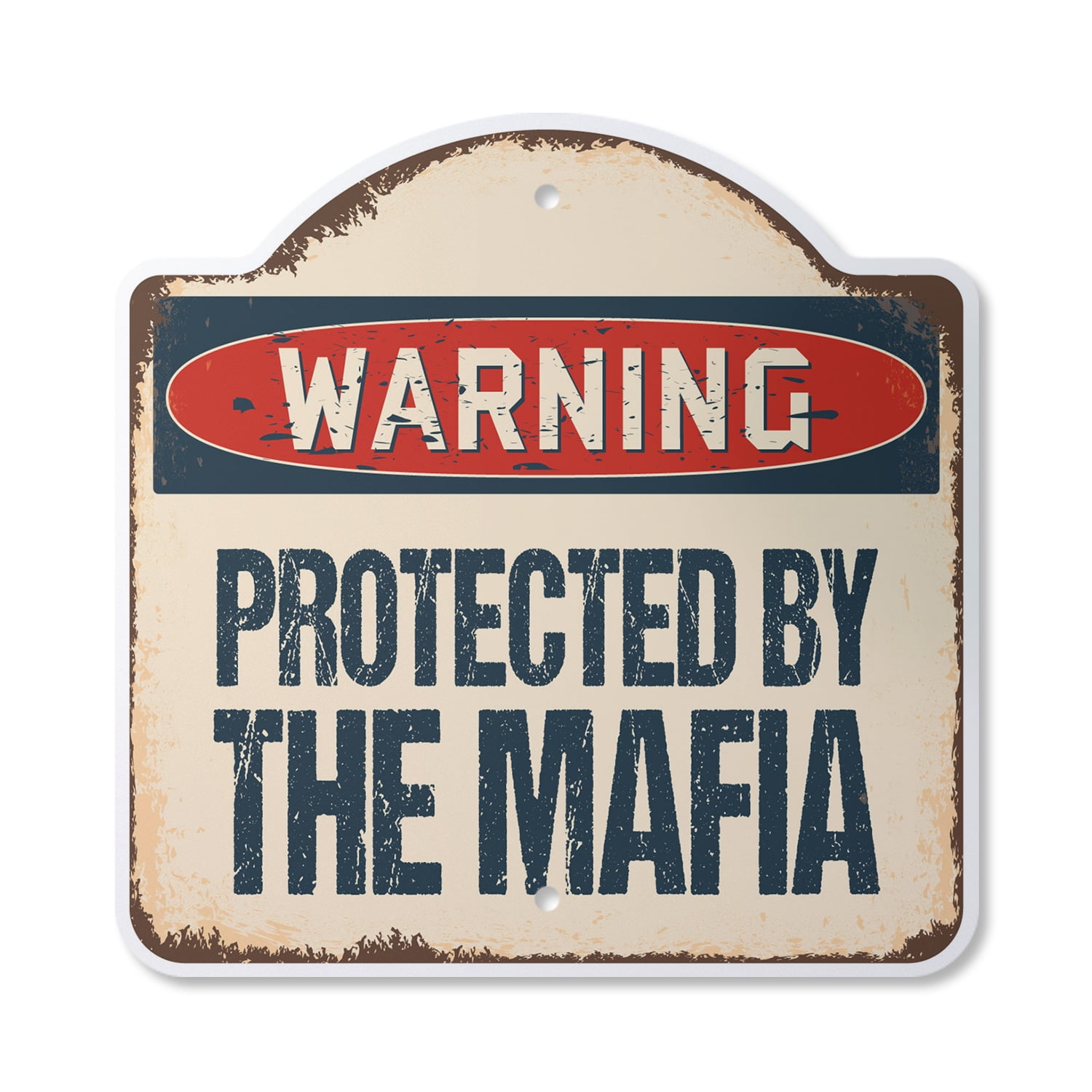 Protected By The Mafia 10” x 10” Sign | Indoor/Outdoor Plastic ...