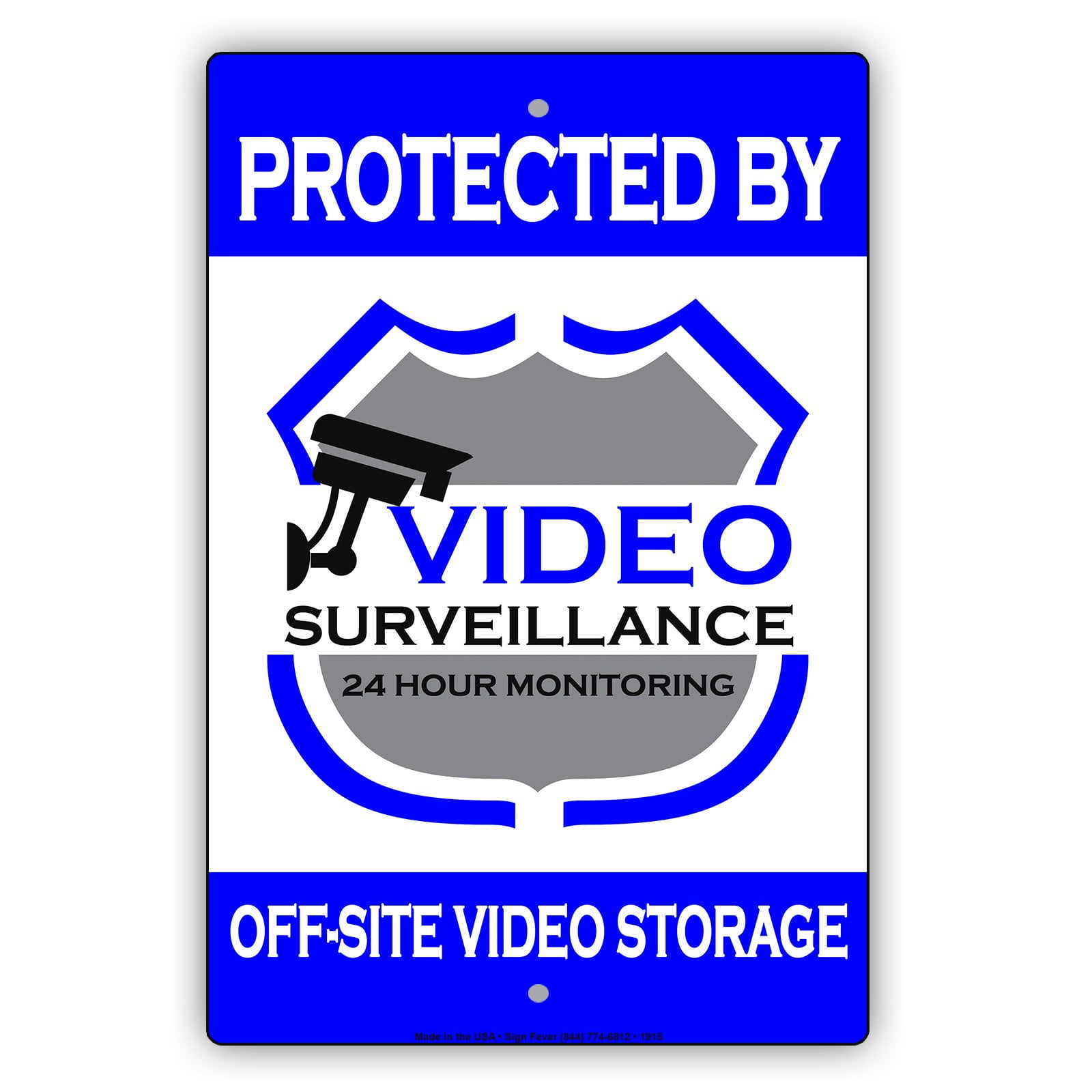 Protected By Video Surveillance 24 Hour Monitoring Off-Site Video ...