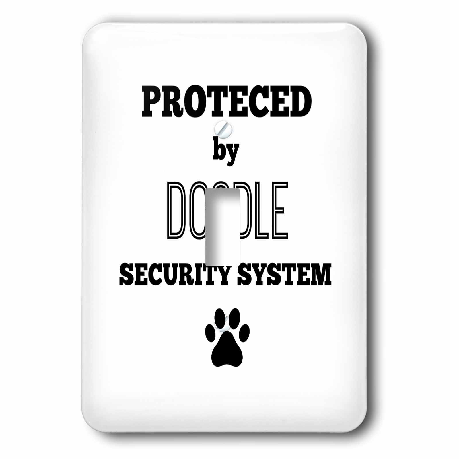3dRose, Protected by doodle security system, single toggle switch ...