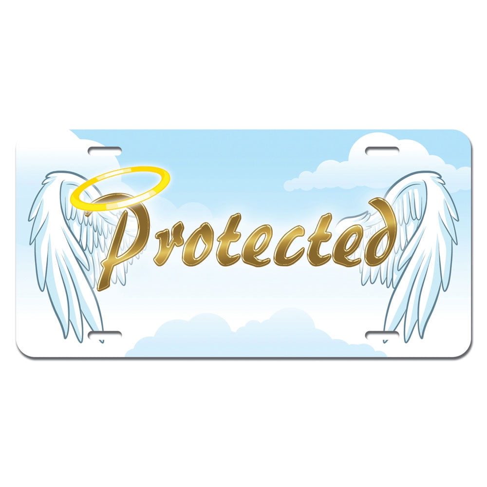 Protected with Halo and Angel Wings - Religious Christianity Novelty ...