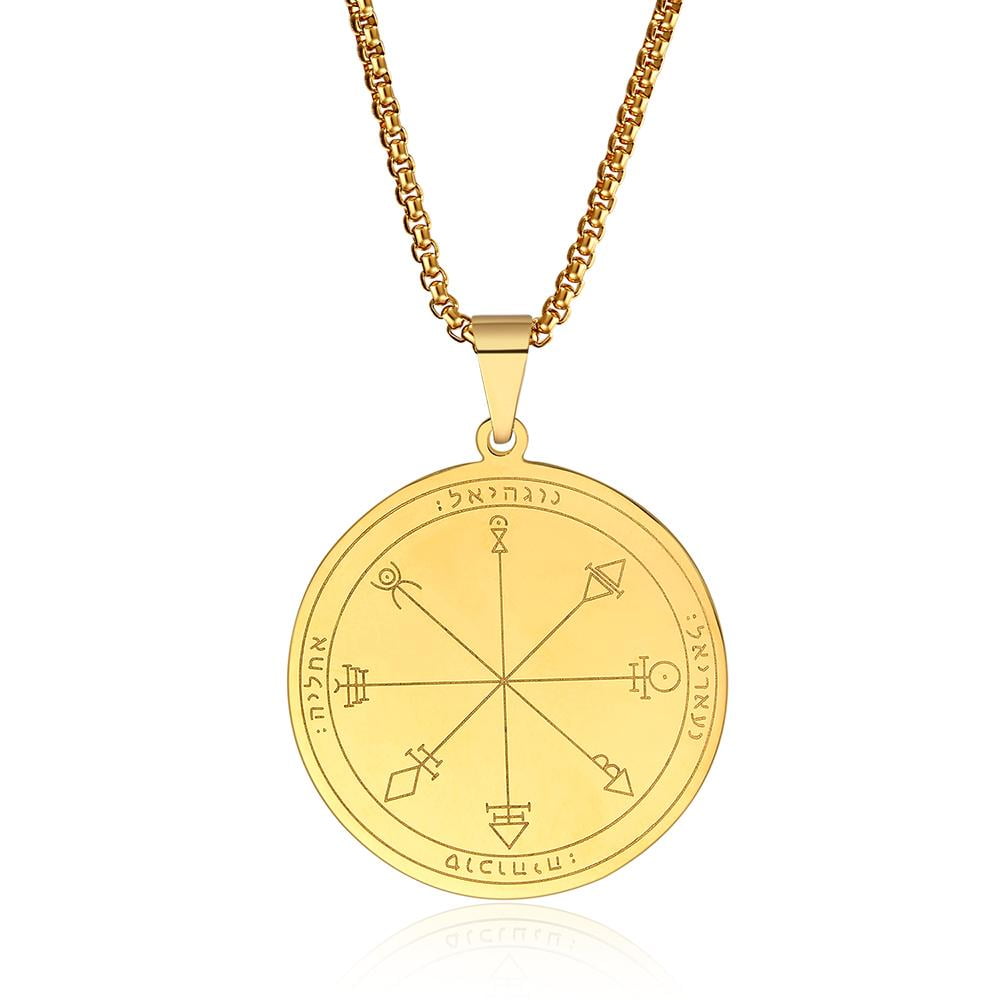 Protection Good Luck Wealth Seal Of Solomon Stainless Steel Necklaces Pendants Women Men Jewelry ...