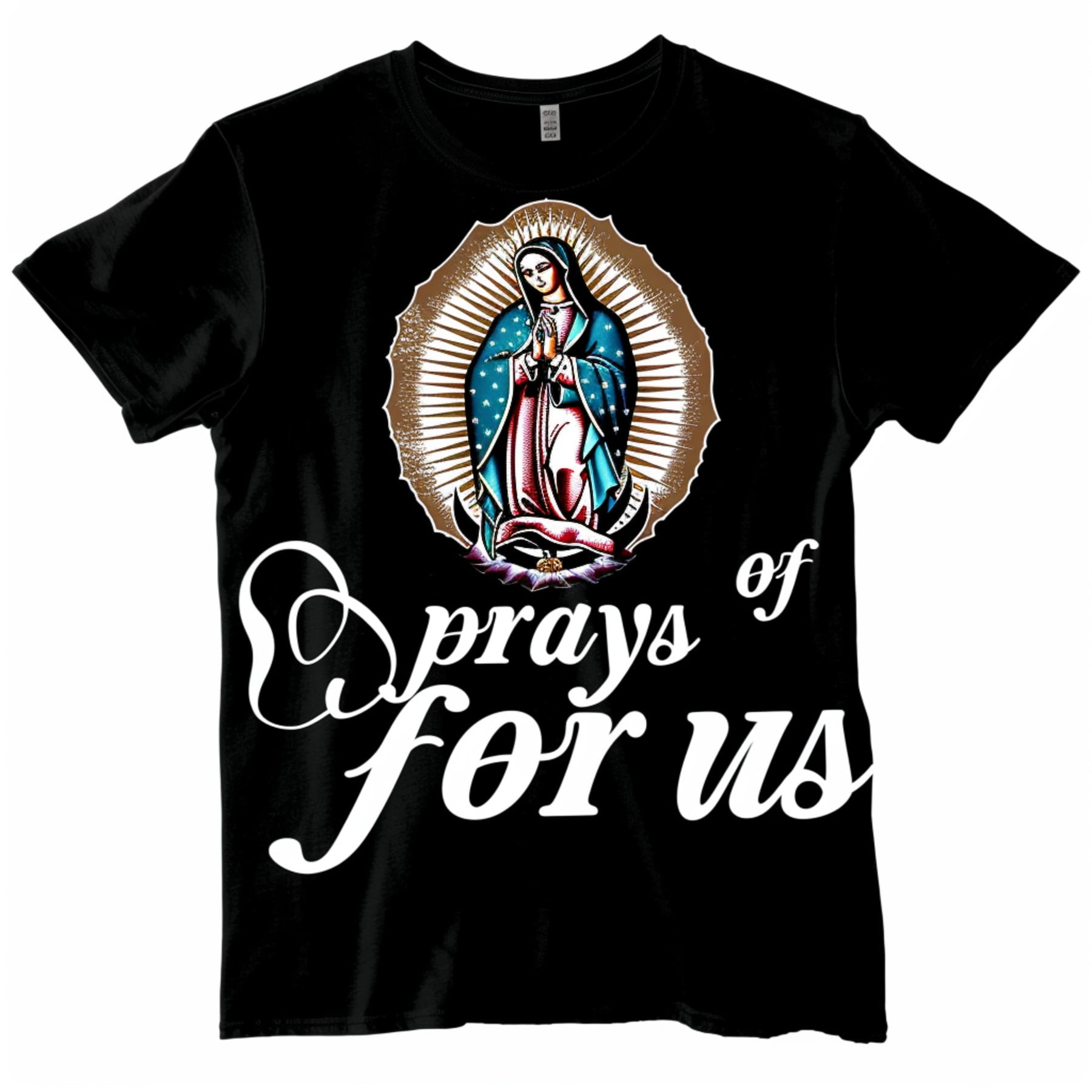Protection: Prays for Us Traditional Catholic Iconography T Shirt in ...