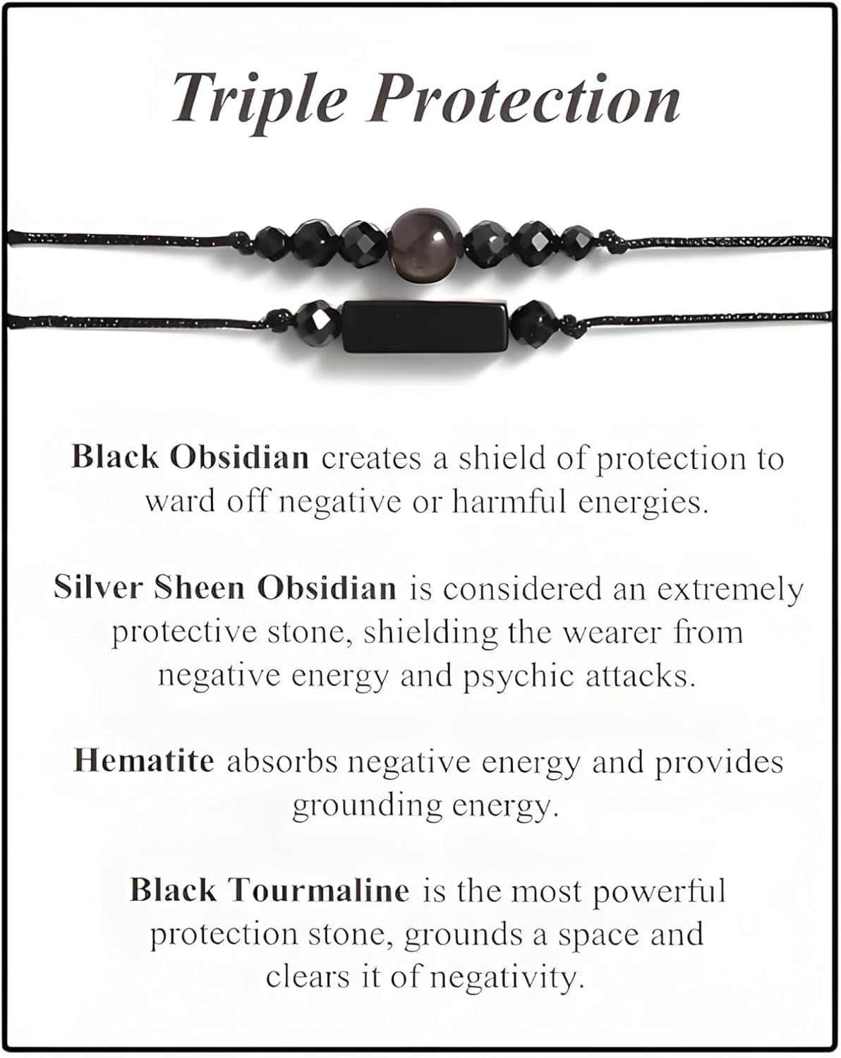 Protection Quality Obsidian Bracelets,Black Tourmaline Crystals ...