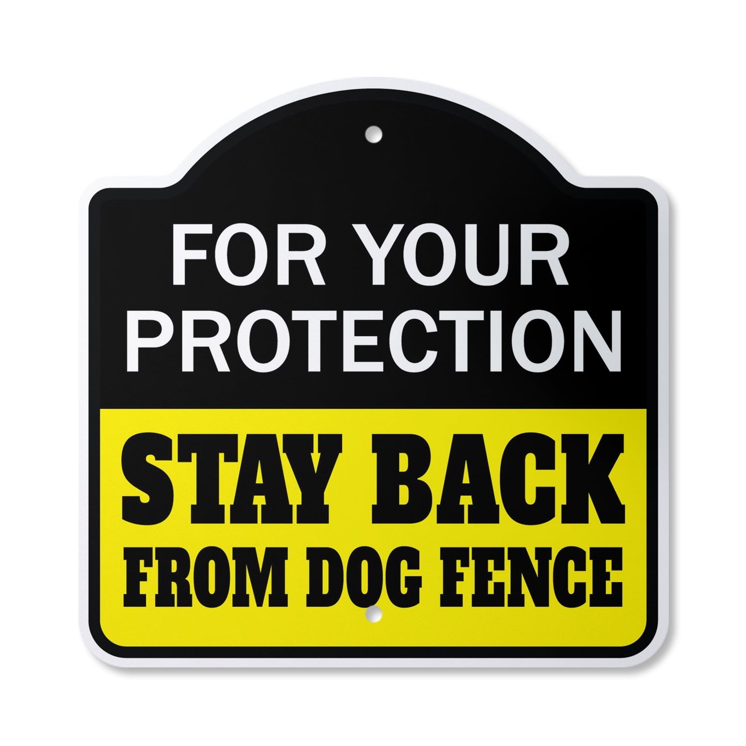 For Your Protection Stay Back From Dog Fence 12" X 12" Sign | Indoor ...