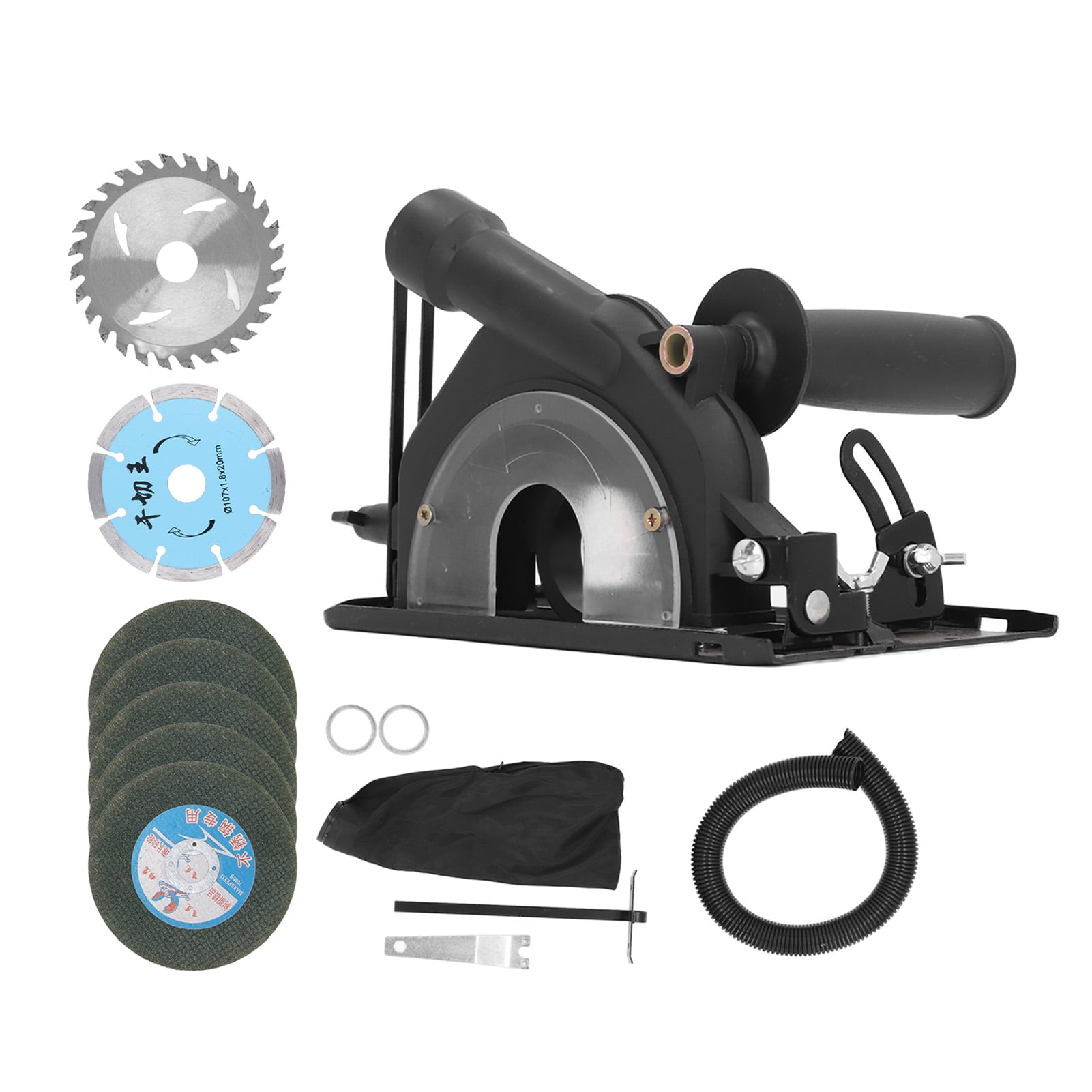 Protective Angle Grinder Cover W/ Dust Port: Fits 100,125mm, Iron ABS ...