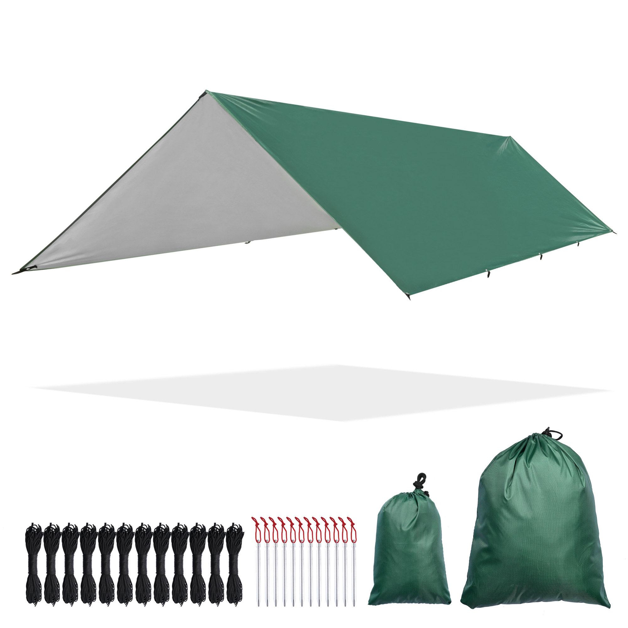 Protective Camping Tent Tarp - Green - 3.31 - Stay dry and protected on ...