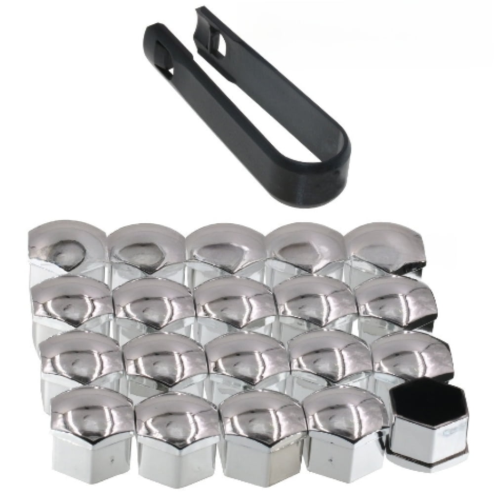 Protective Car Wheel Nut Covers, Anti-rust 17mm Bolt Caps for Chrome ...