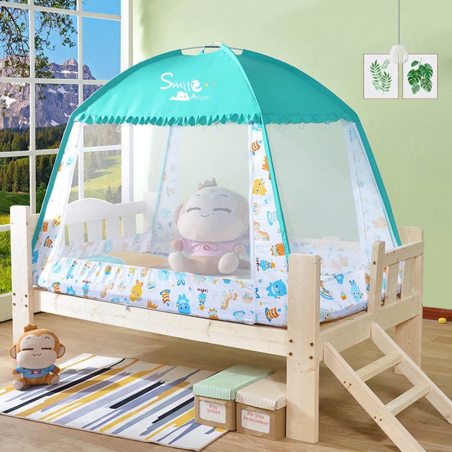 Protective Cartoon Baby Bed Mosquito Net for Peaceful Sleep - Easy ...