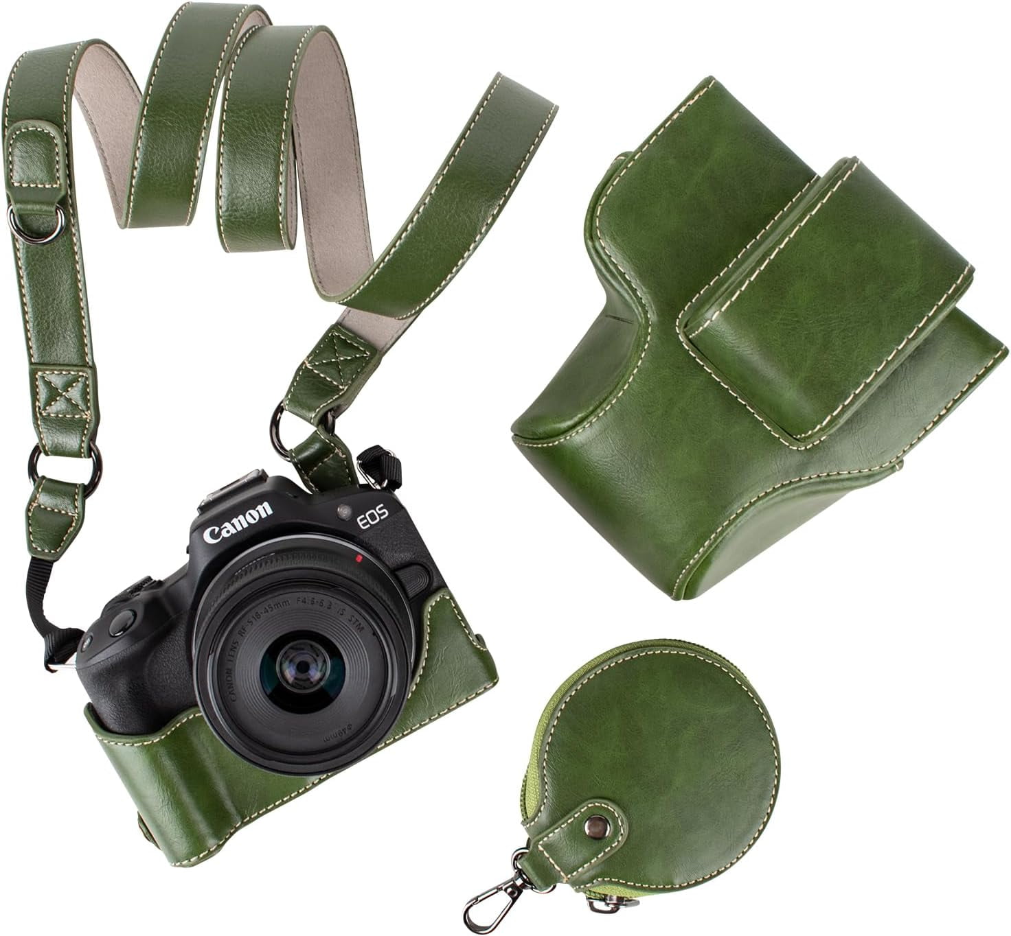 Protective Case for Canon EOS R50/R100 Camera and 18-45mm Lens, PU ...