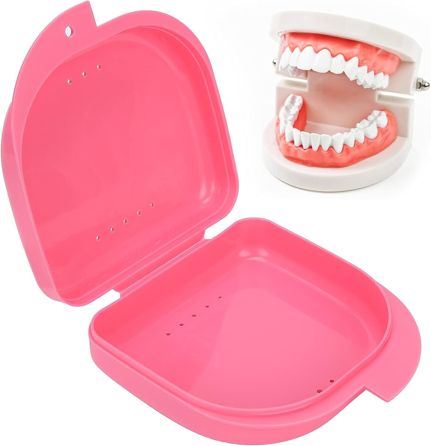 Protective Case for Dentures, Retainer Case with Vent Holes and Lid ...