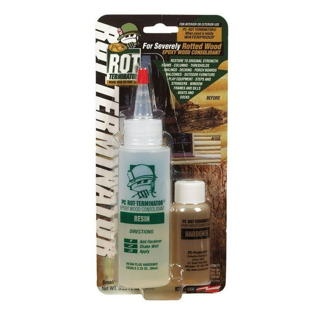 Protective Coating 350614 Rot Terminator Epoxy Wood Hardener, Amber, 3. ...