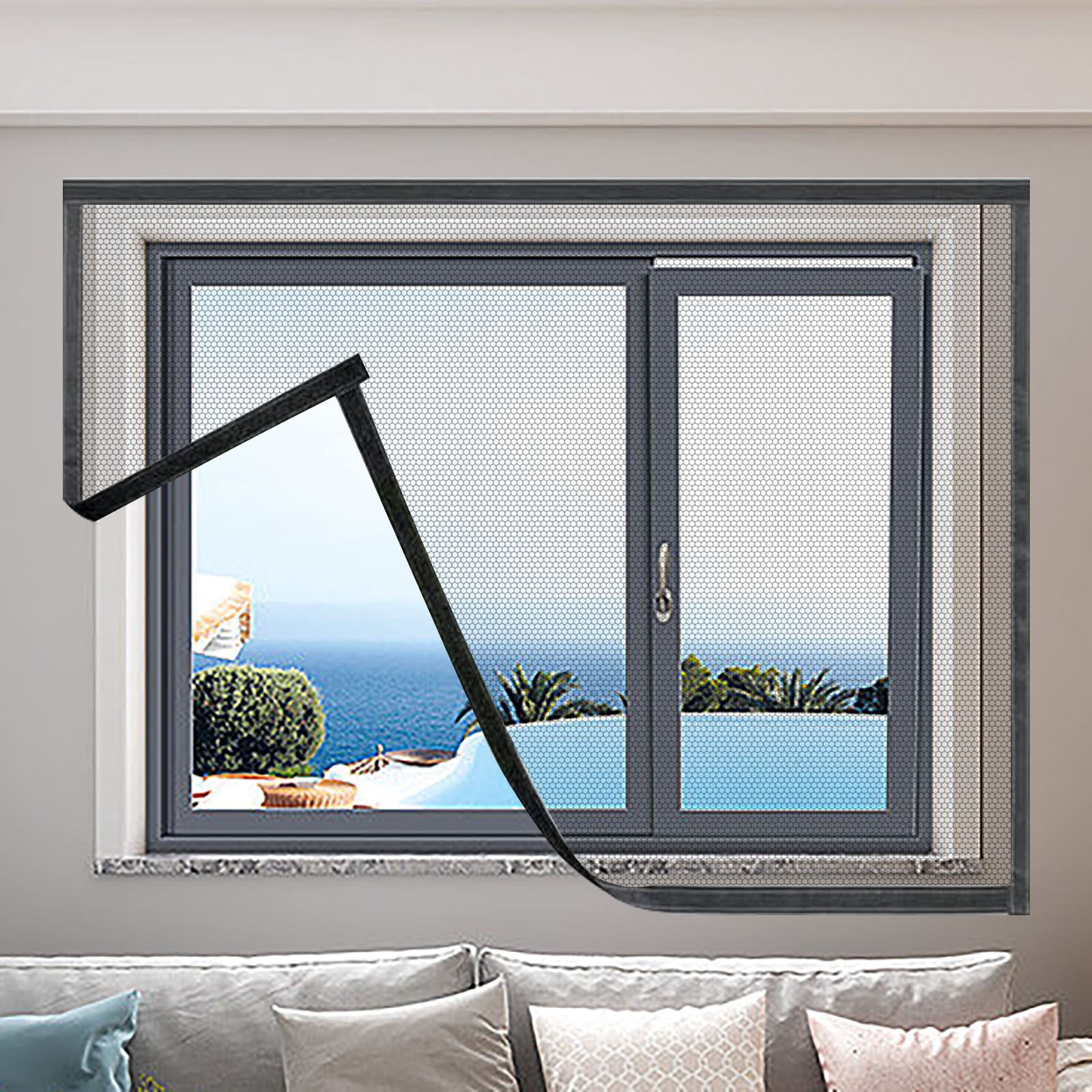 Protective Cover Adjustable Mesh Curtain for Windows and Doors | DIY ...