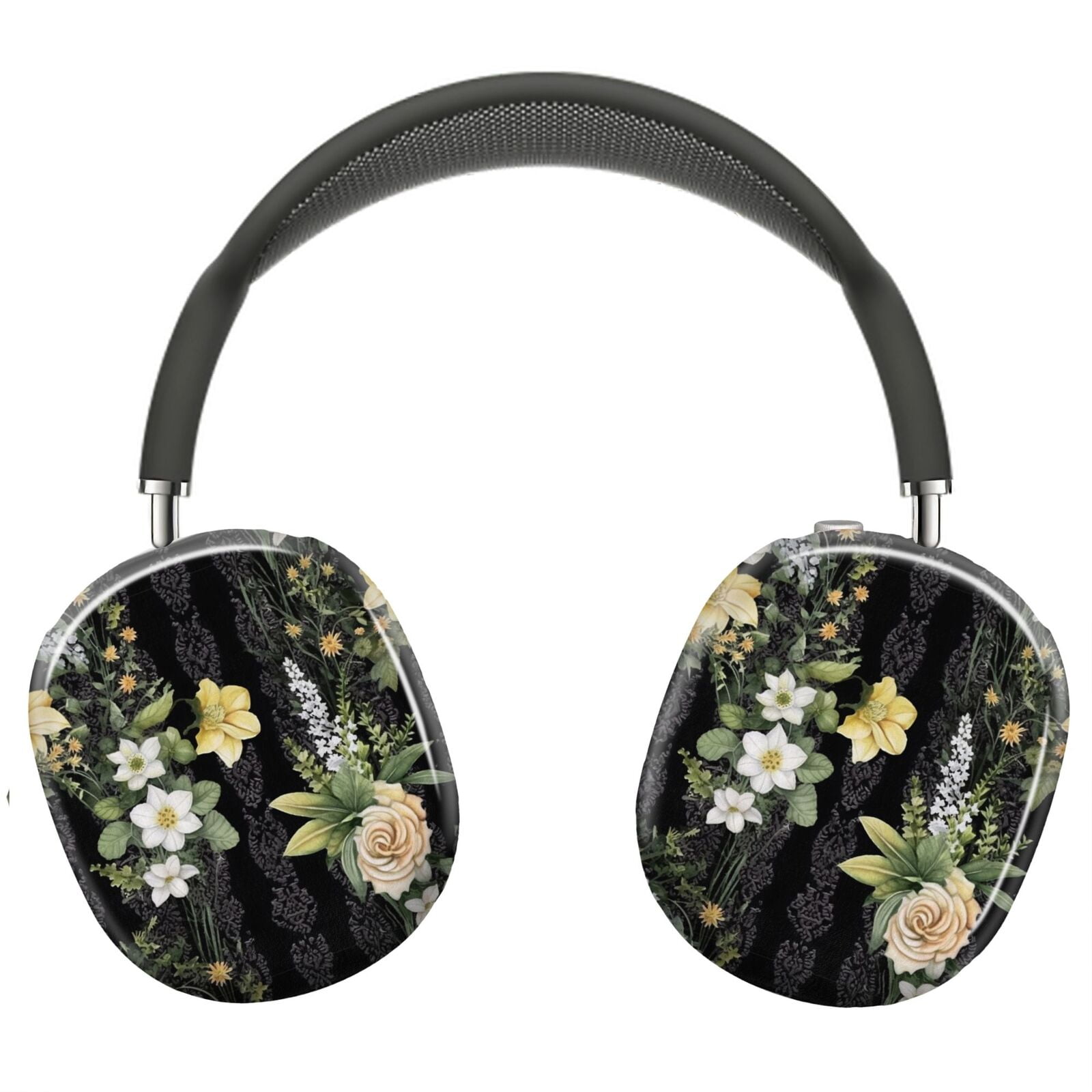 Protective Cover for AirPods Max Gothic Wedding Florals Dark Lace Mesh ...