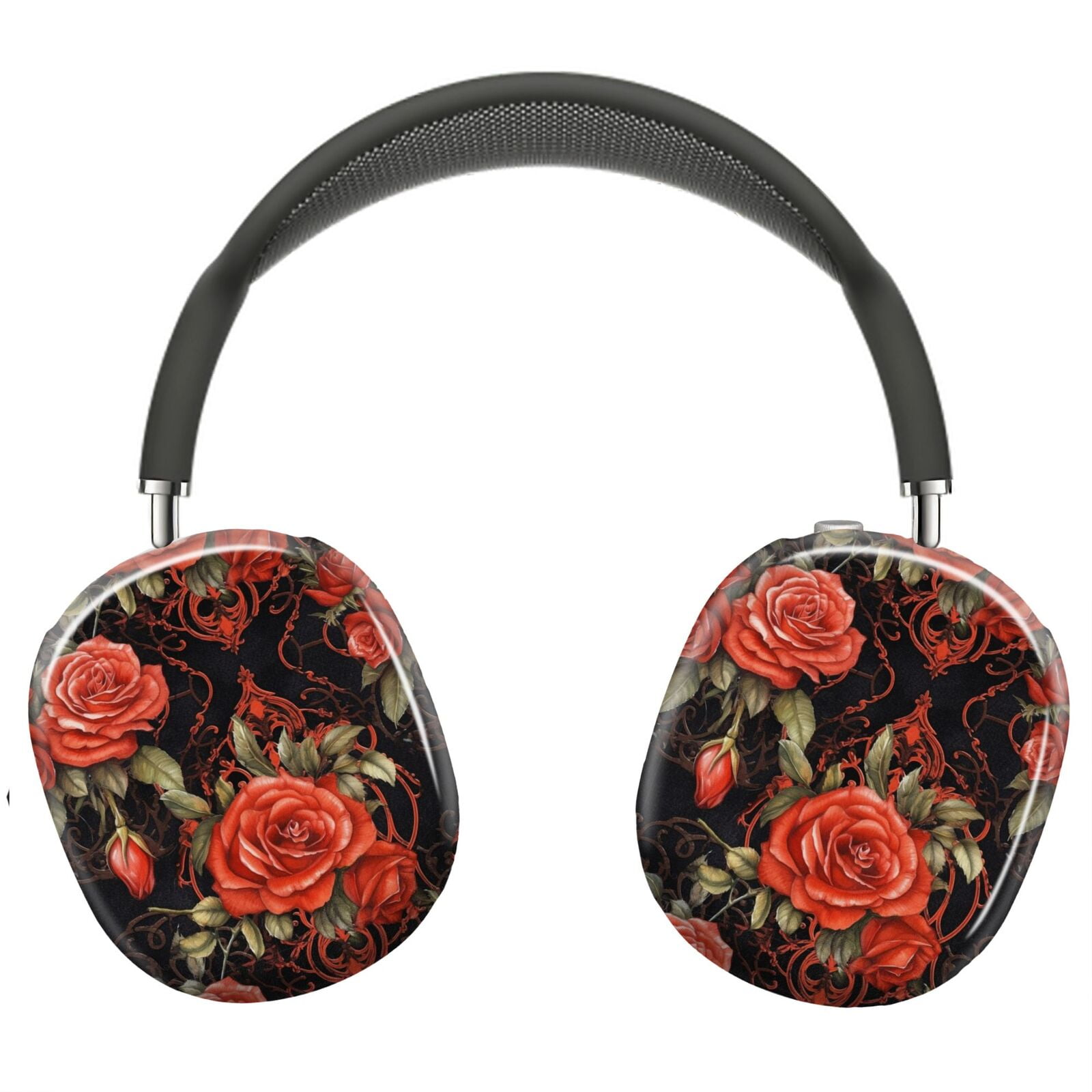 Protective Cover for AirPods Max Gothic Wedding Florals Dark Lace Mesh ...
