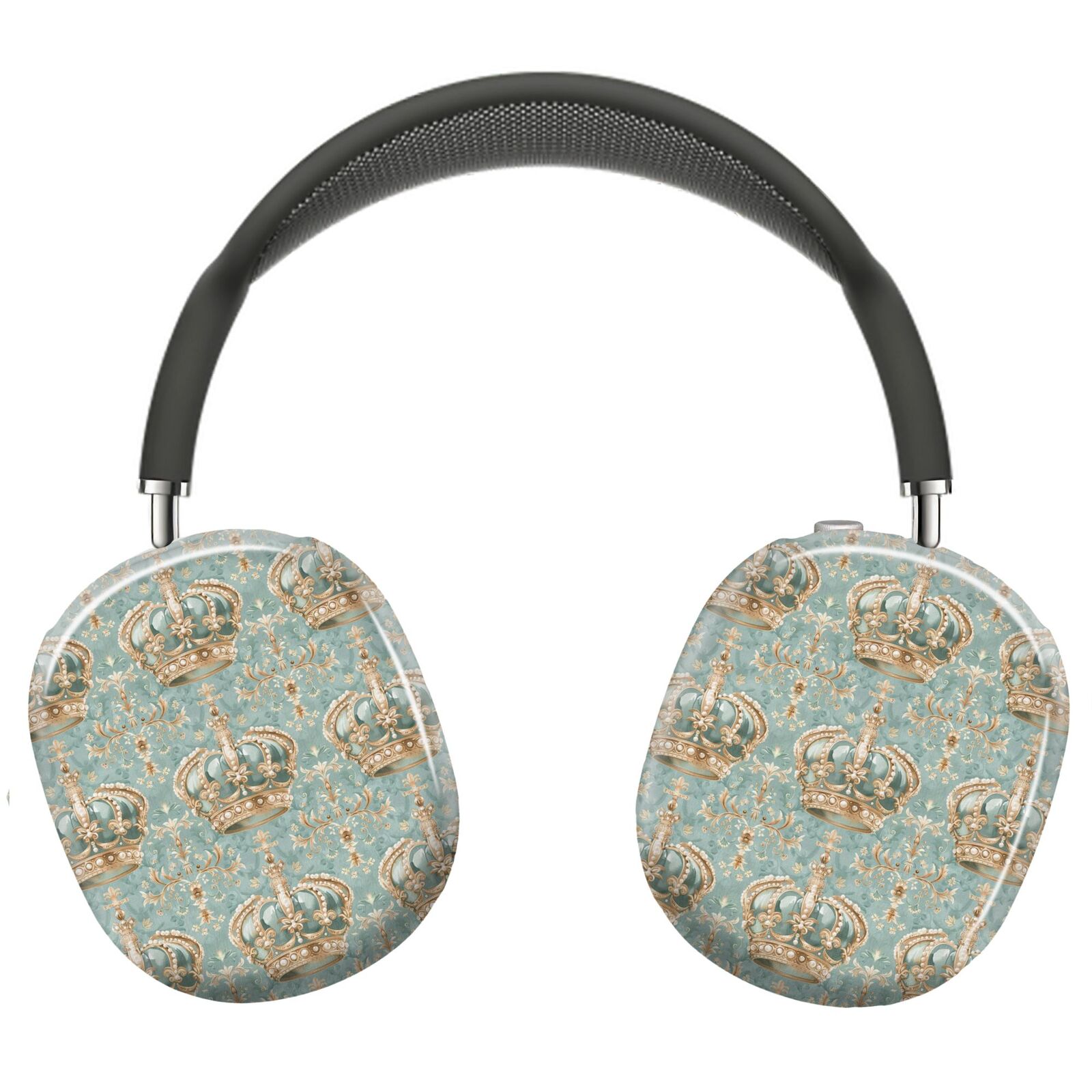 Protective Cover for AirPods Max Pastel Princess Crowns Damask Pearls ...