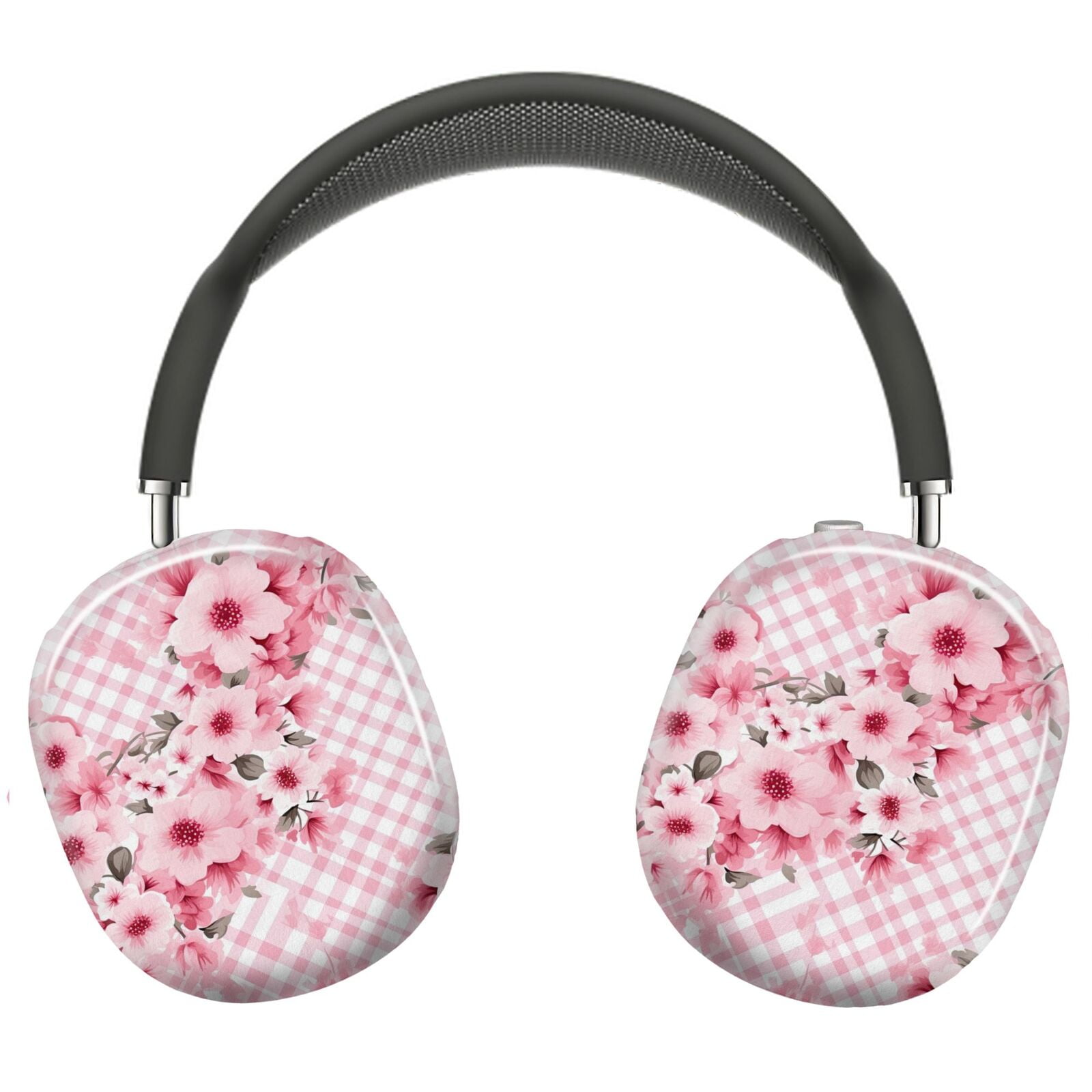Protective Cover for AirPods Max Pink Sakura Flowers Plaid Patterns=4 ...