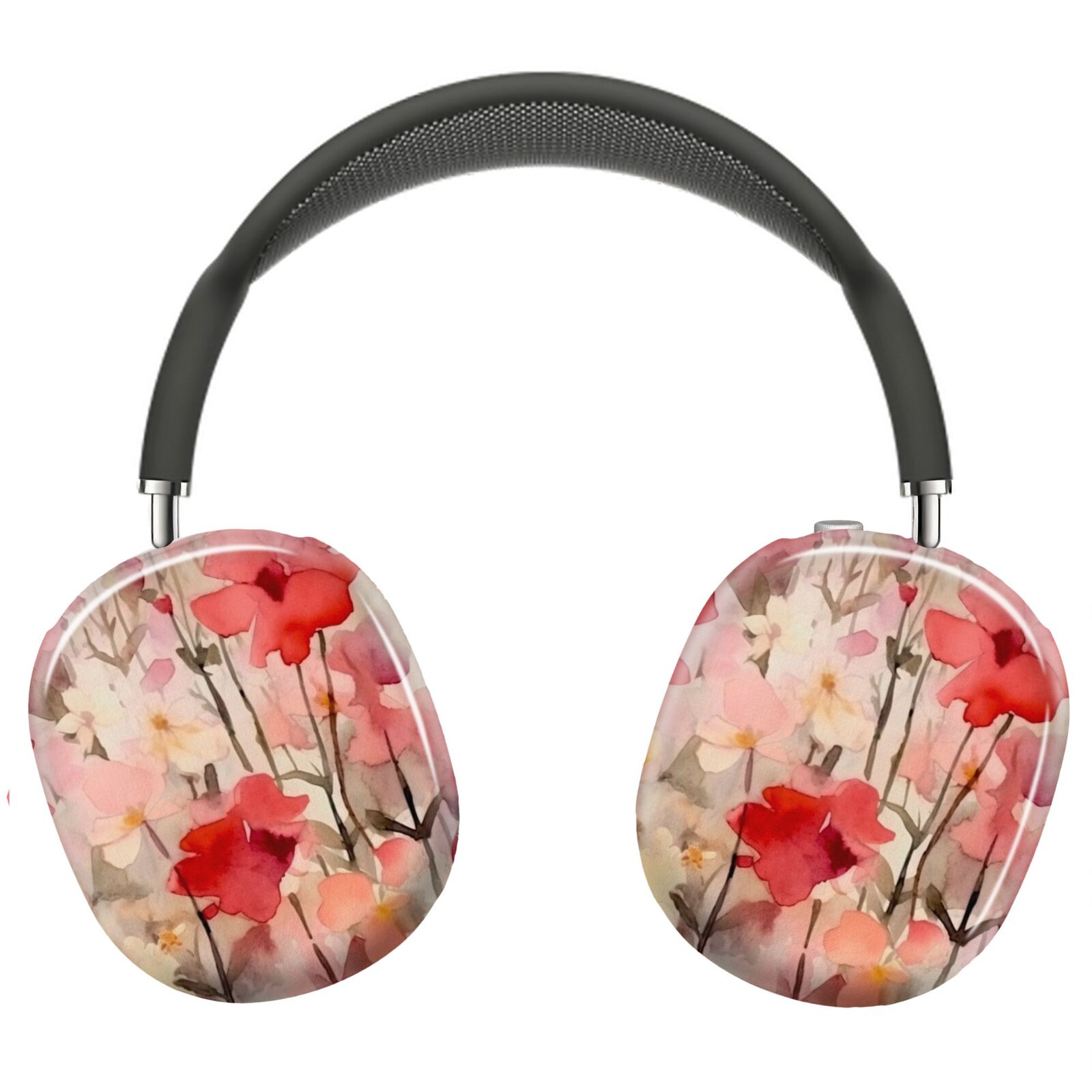 Protective Cover for AirPods Max Romantic Wildflowers Red Grunge Floral ...