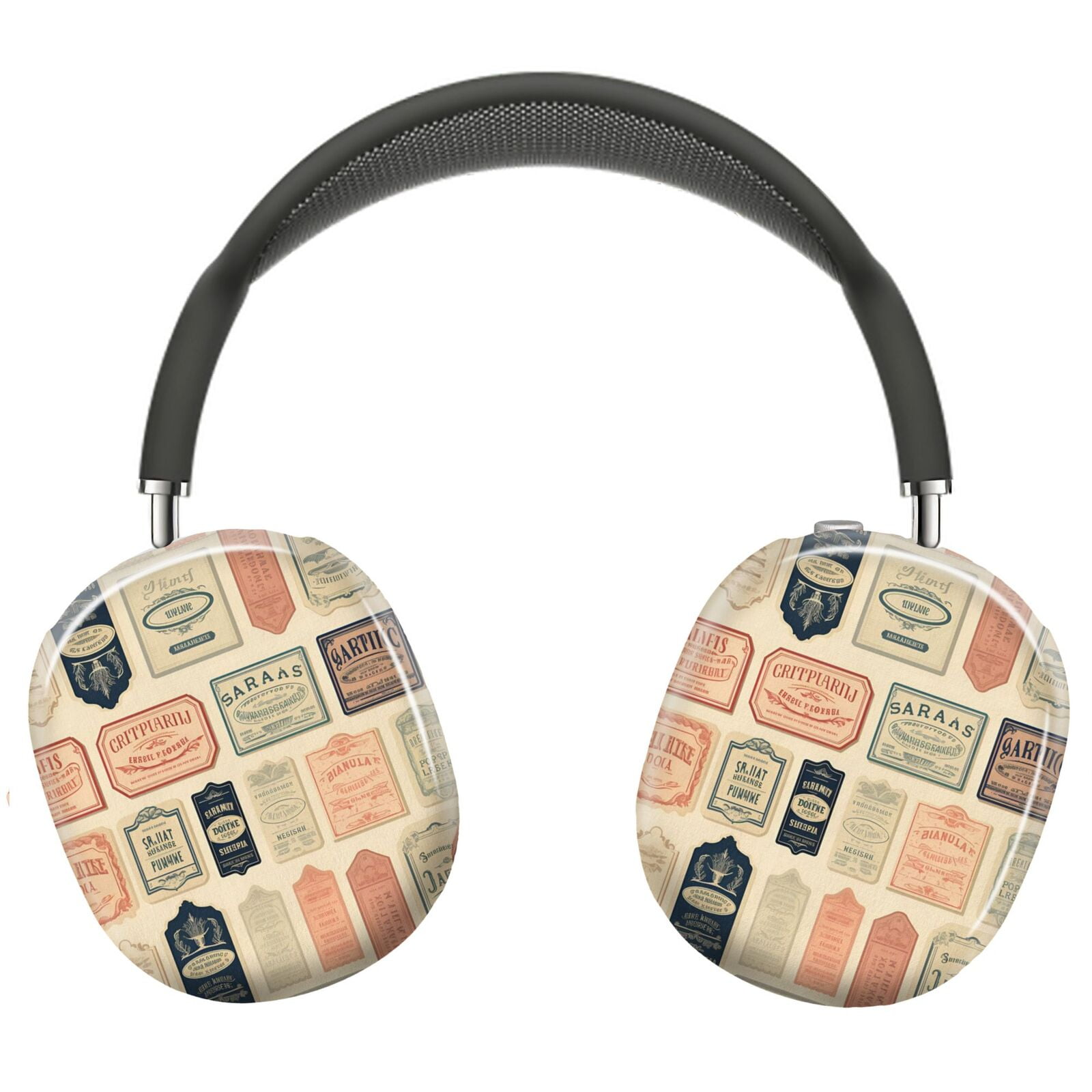 Protective Cover for AirPods Max Vintage Label Patterns =1 Headphones ...