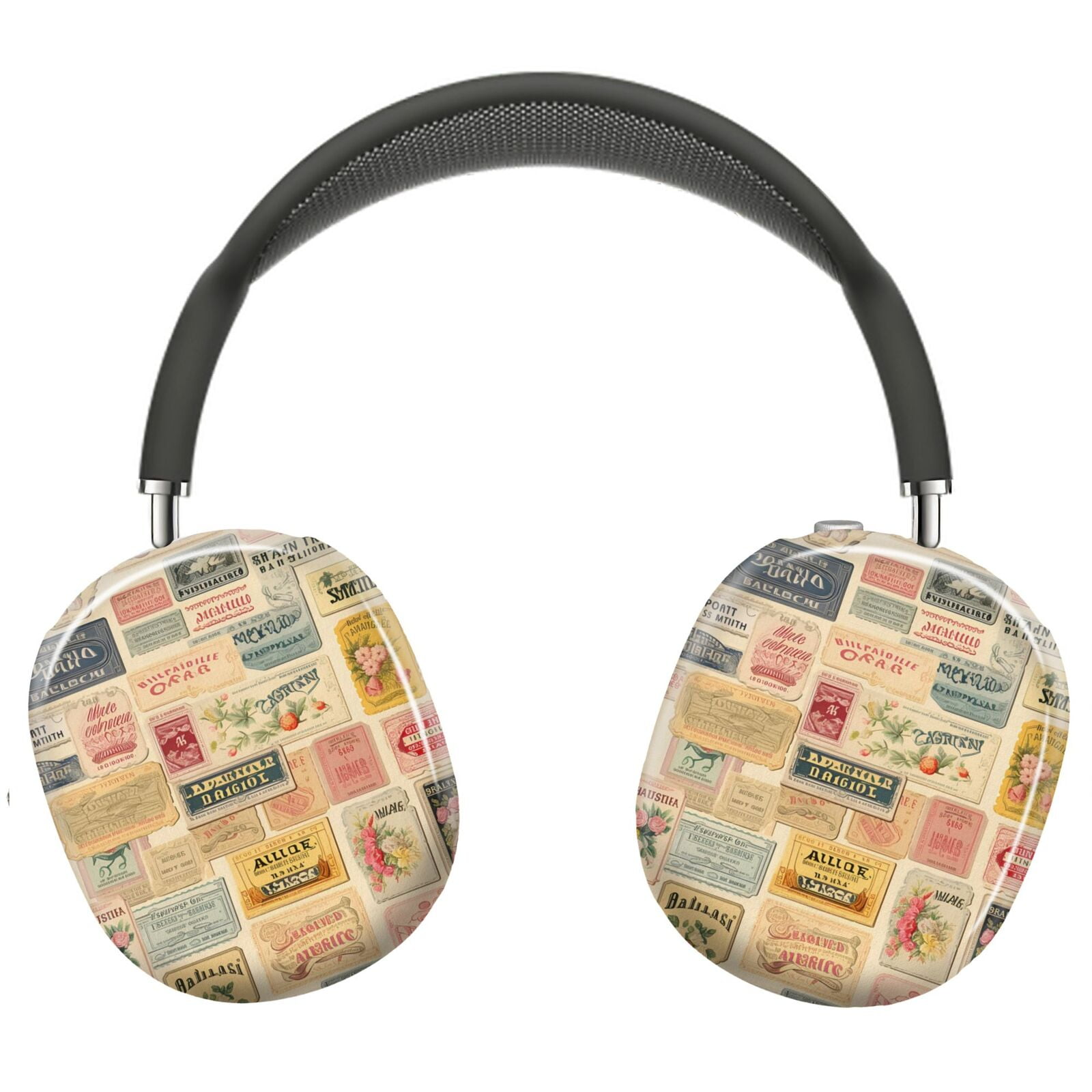 Protective Cover for AirPods Max Vintage Label Patterns =12 Headphones ...