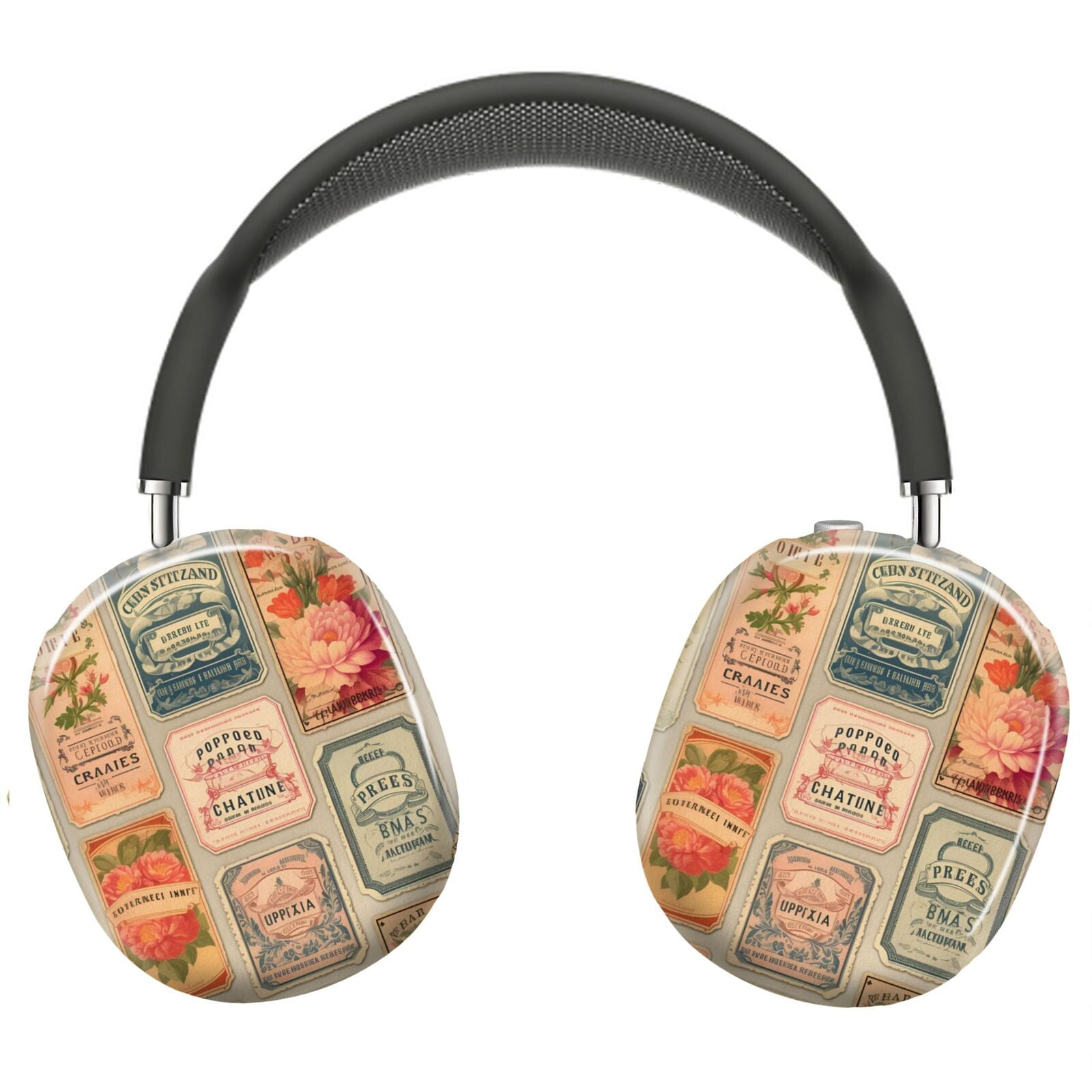 Protective Cover for AirPods Max Vintage Label Patterns =3 Headphones ...