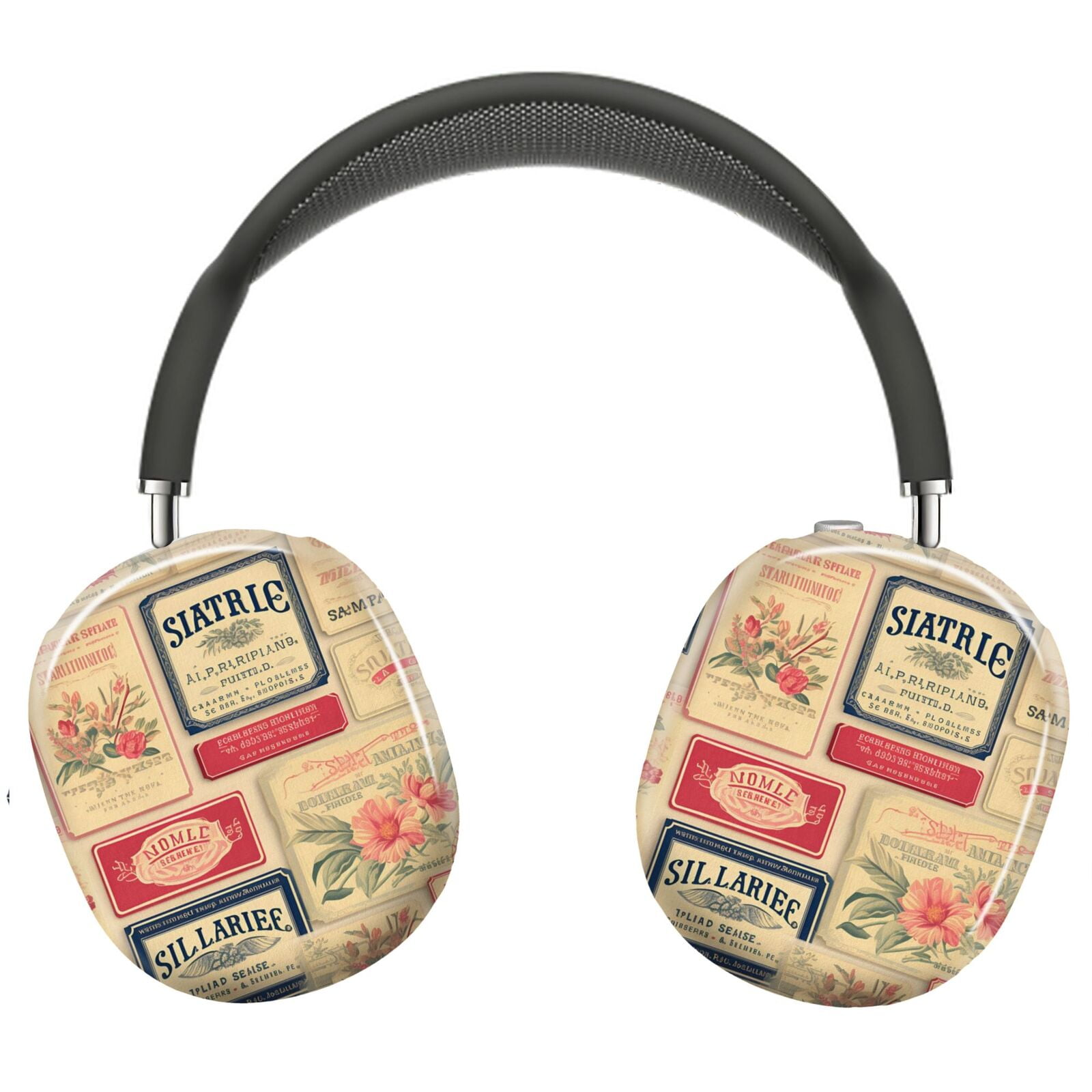 Protective Cover for AirPods Max Vintage Label Patterns =7 Headphones ...