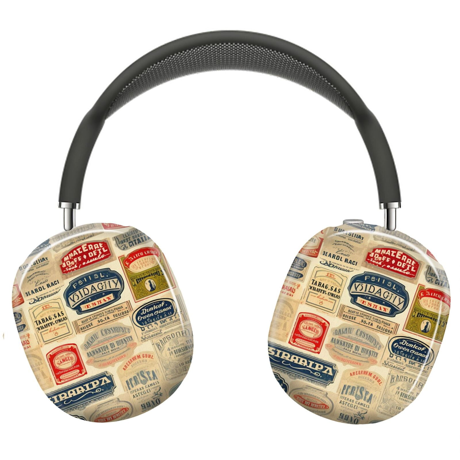 Protective Cover for AirPods Max Vintage Label Patterns =8 Headphones ...